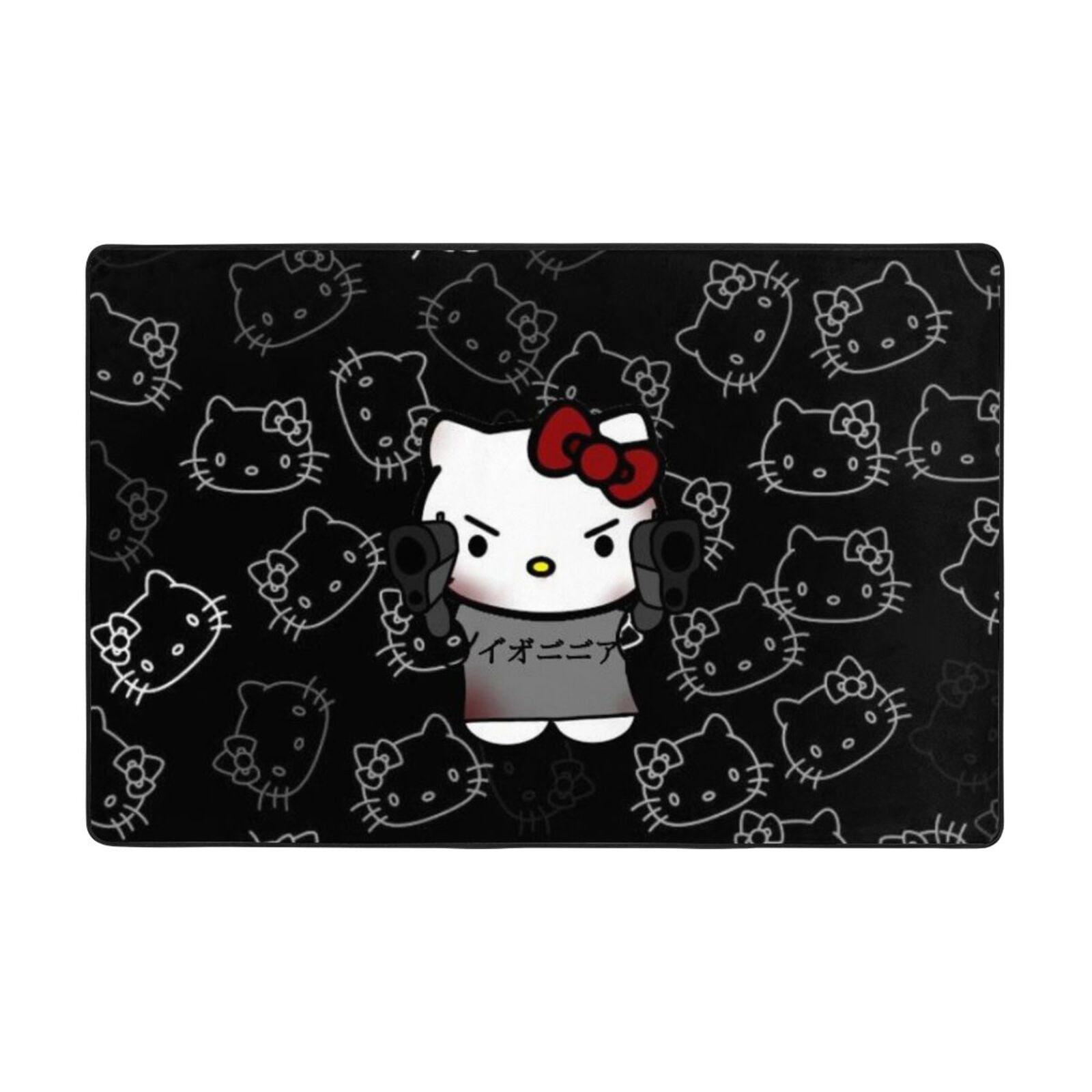 Hello Kitty Area Rugs, Large Carpet, Washable Rug Mat, Flannel Non-Slip ...