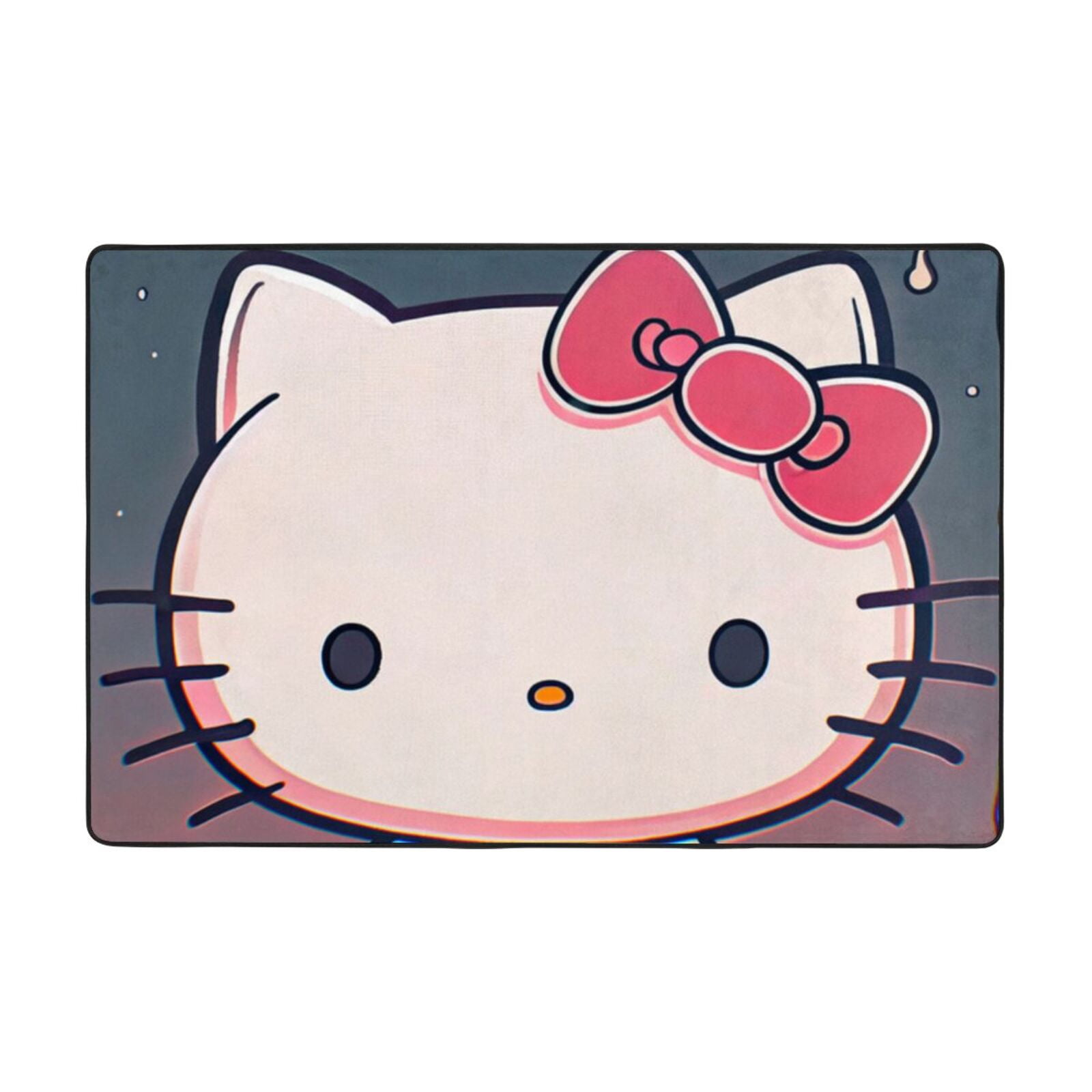 Hello Kitty Area Rugs, Large Carpet, Washable Rug Mat, Flannel Non-Slip ...