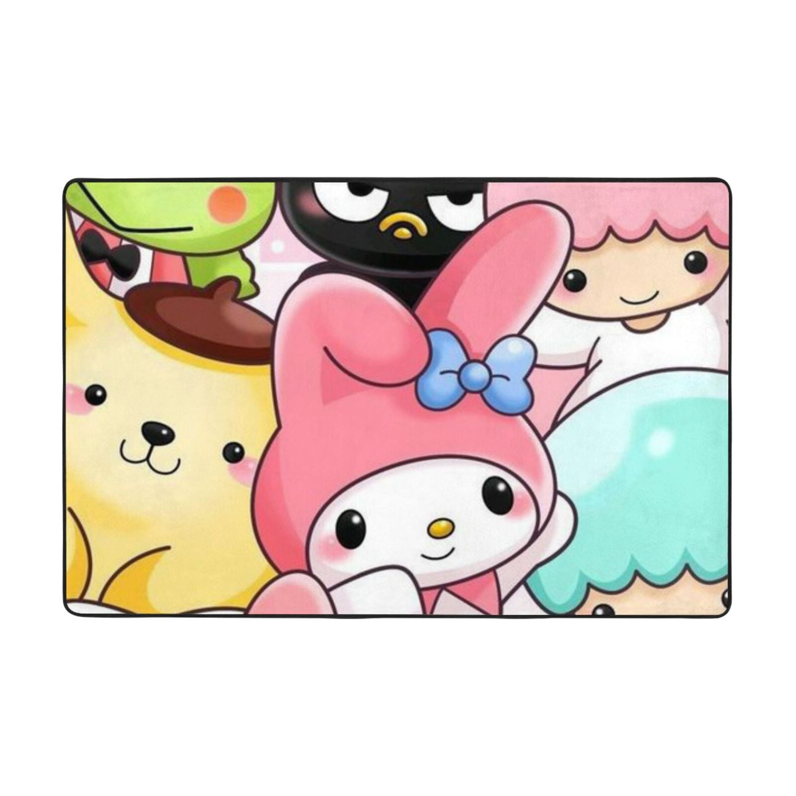 Hello Kitty Area Rugs, Large Carpet, Washable Rug Mat, Flannel Non-Slip ...