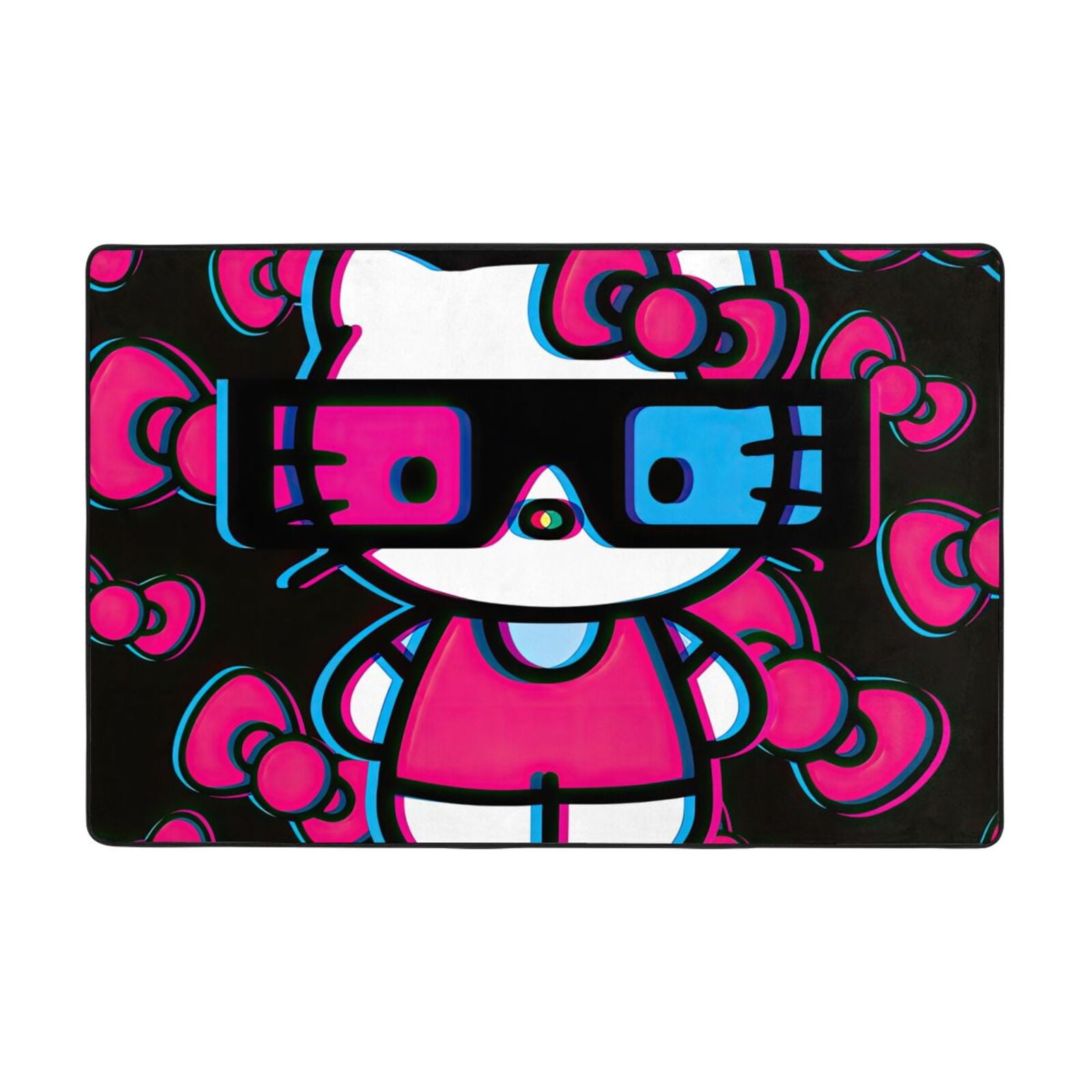 Hello Kitty Area Rugs, Large Carpet, Washable Rug Mat, Flannel Non-Slip ...