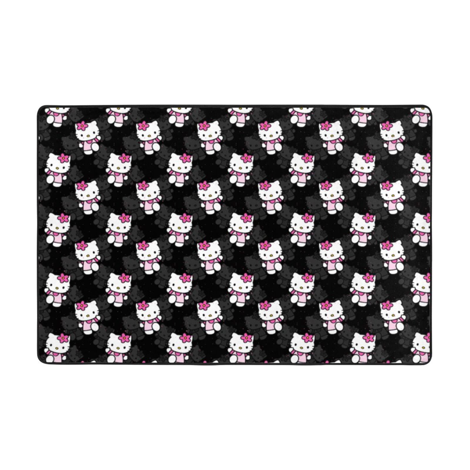 Hello Kitty Area Rugs, Large Carpet, Washable Rug Mat, Flannel Non-Slip ...