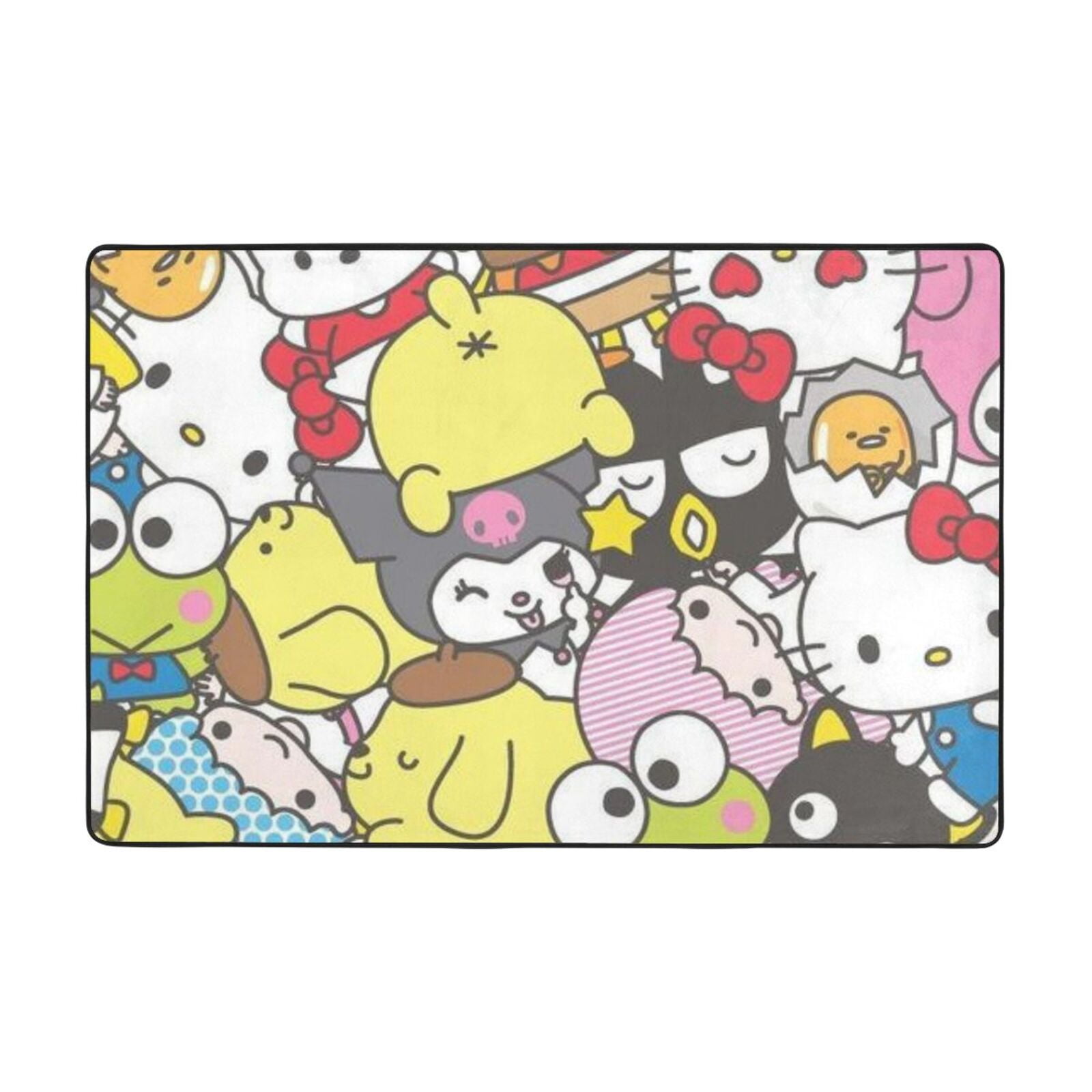 Hello Kitty Area Rugs, Large Carpet, Washable Rug Mat, Flannel Non-Slip ...