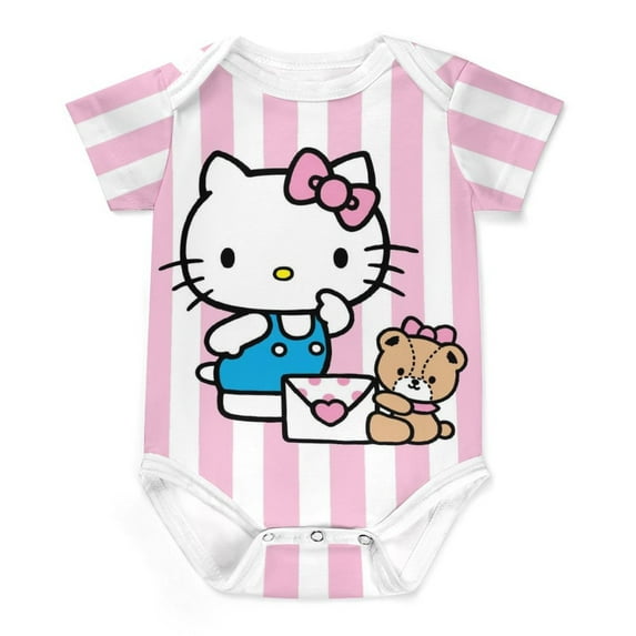 Hello Kitty Baby Bodysuit Boy Girl Clothes Soft Newborn Infant Outfit ...