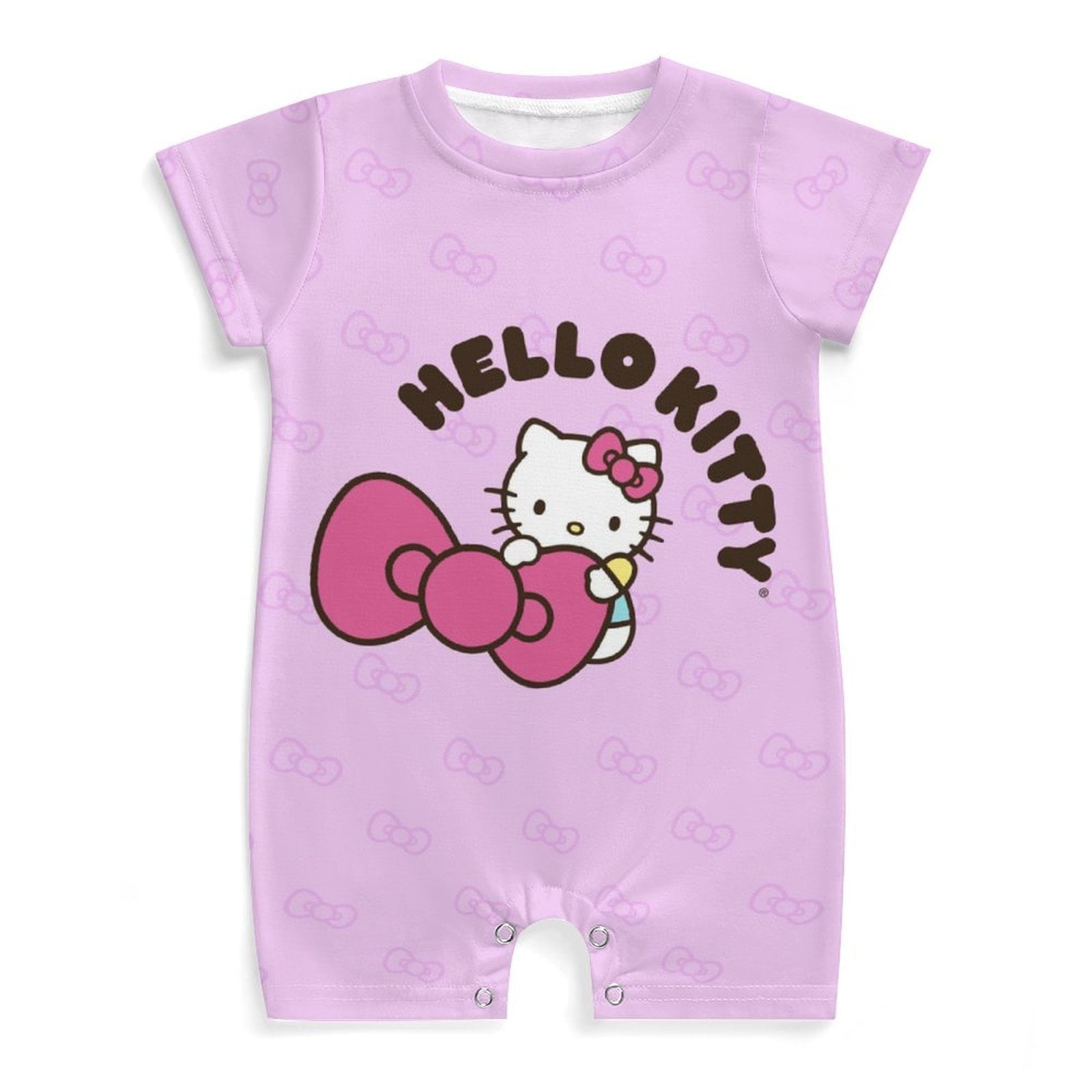 Hello Kitty Baby Boy Girl Romper Short Sleeve Cotton Bodysuit Outfits ...