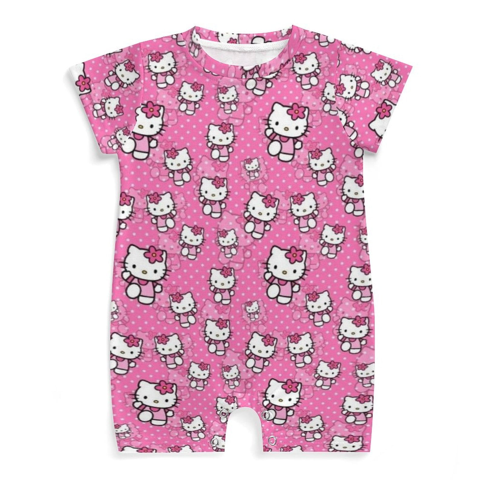 Hello Kitty Baby Boy Girl Romper Short Sleeve Cotton Bodysuit Outfits ...
