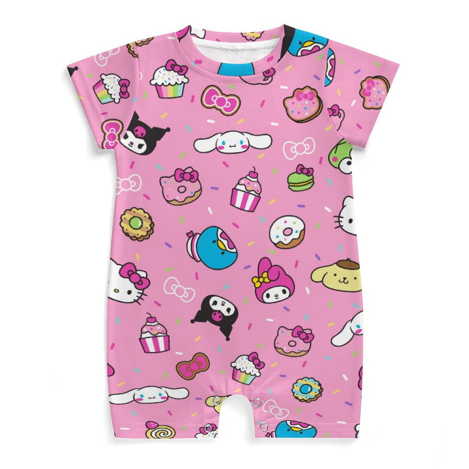 Hello Kitty Baby Boy Girl Romper Short Sleeve Cotton Bodysuit Outfits ...