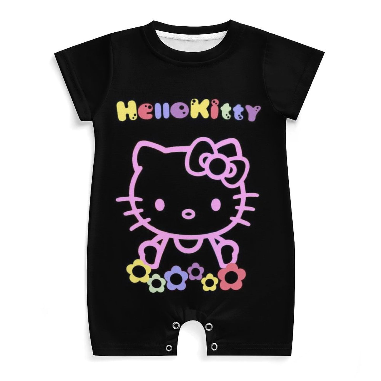 Hello Kitty Baby Boy Girl Romper Short Sleeve Cotton Bodysuit Outfits ...