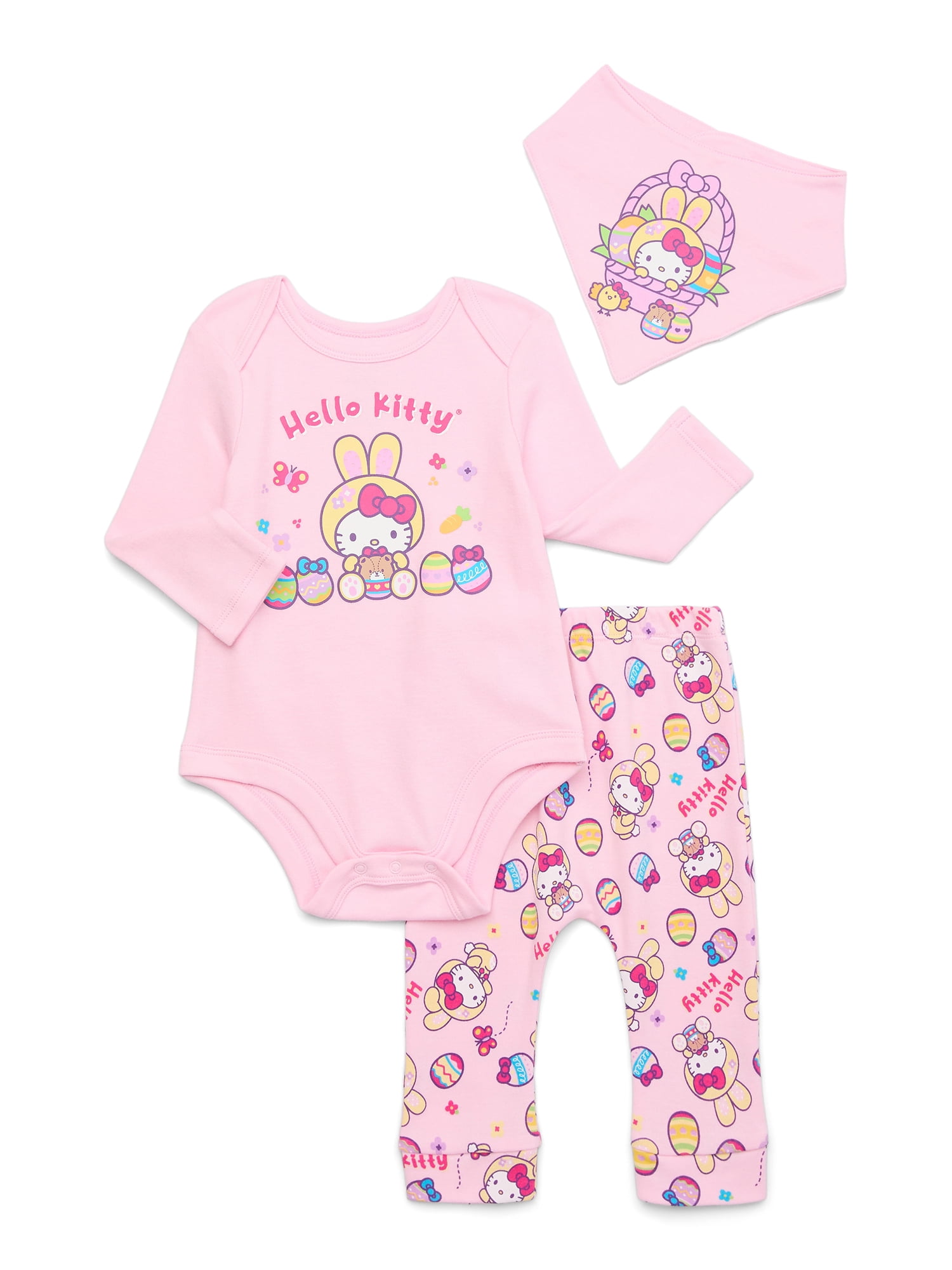 Hello Kitty Baby Easter Layette Gift Set, 3-Piece, Sizes Newborn-12 ...
