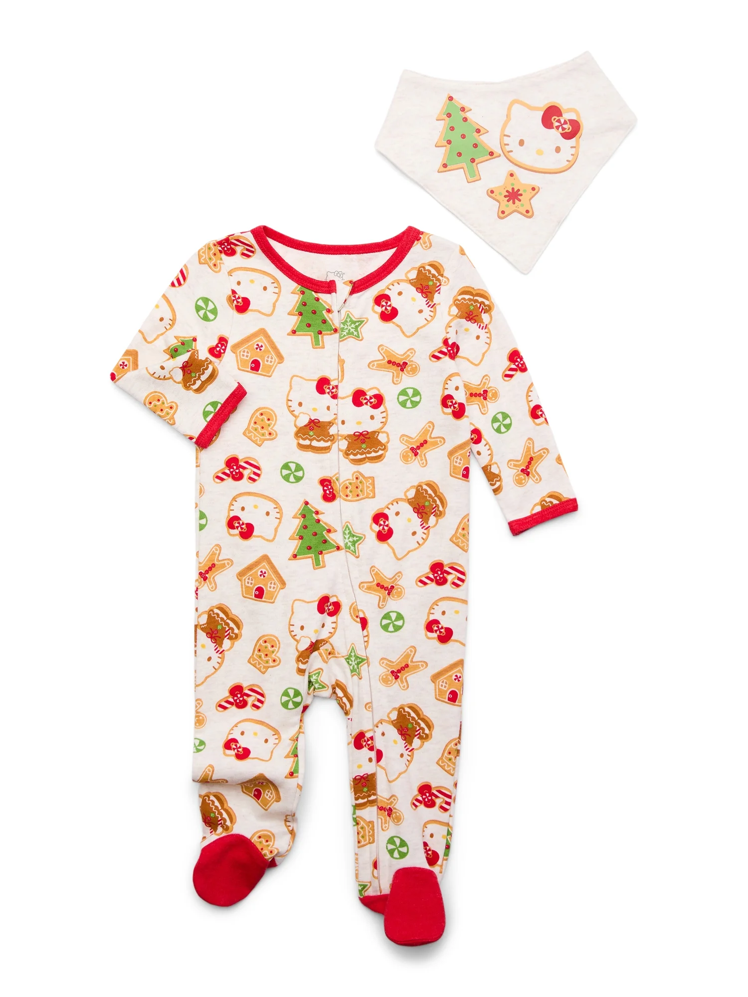 Baby Character Holiday Footed Sleep N Play & Bib Set, 2-Piece, Sizes ...