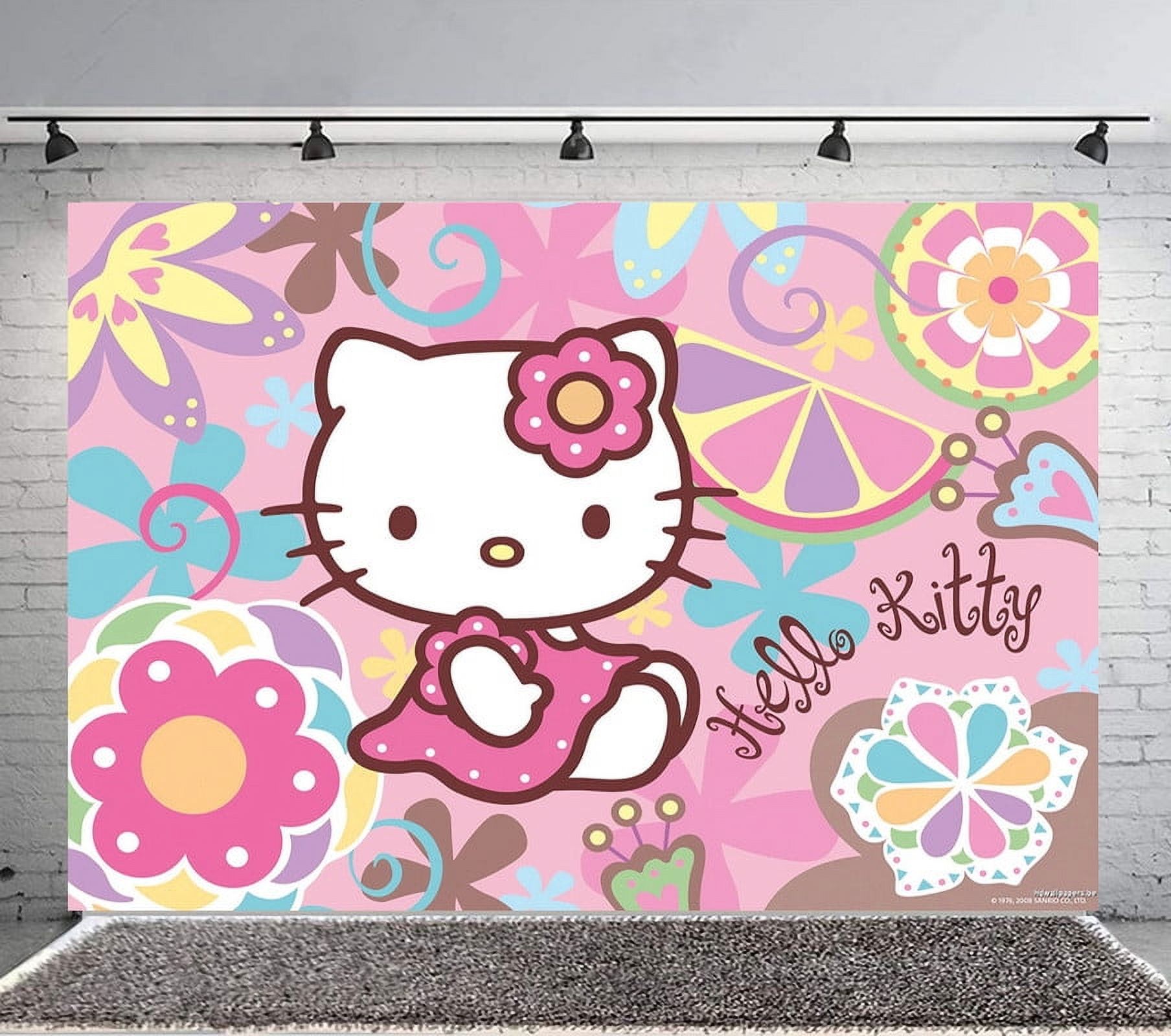 Hello Kitty Backdrop Banner Party Supplies Poster Movie Theme ...