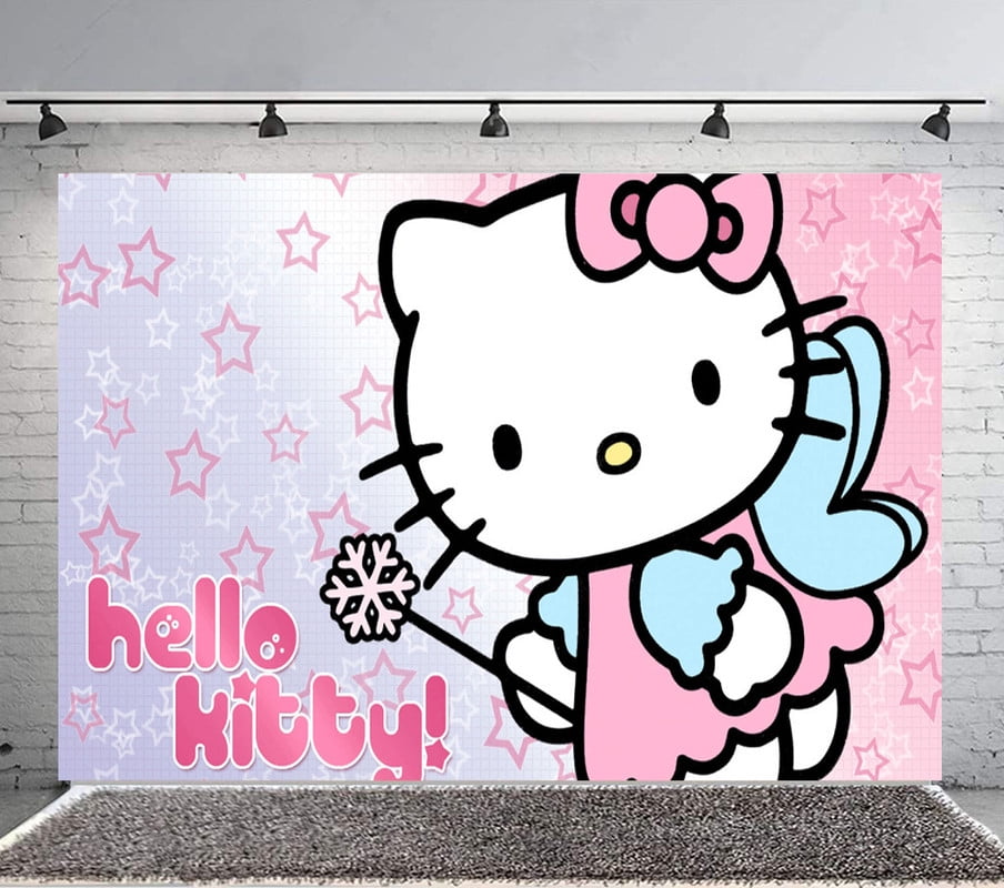 Hello Kitty Backdrop Banner Party Supplies Poster Movie Theme ...