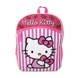 "Hello Kitty Sanrio 16"" Pink Backpack, School Book Bag for Kids, Front ...