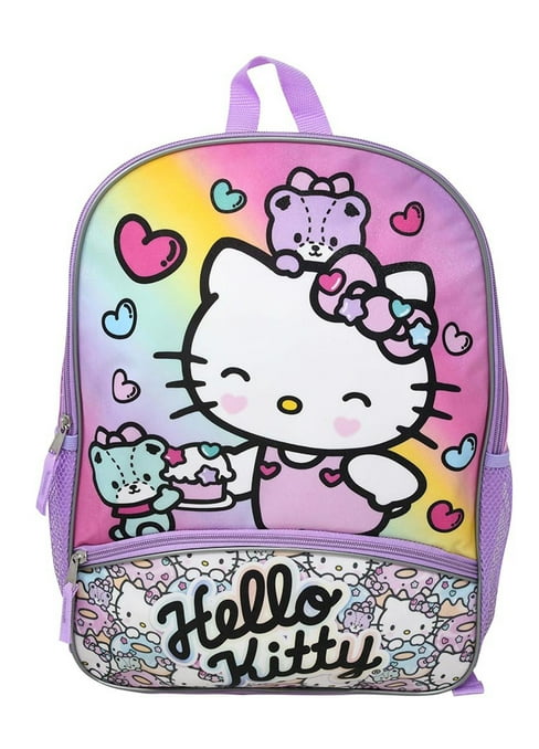 "Hello Kitty 16"" Kids Backpack, 2 Pocket Bookbag" - Walmart.com