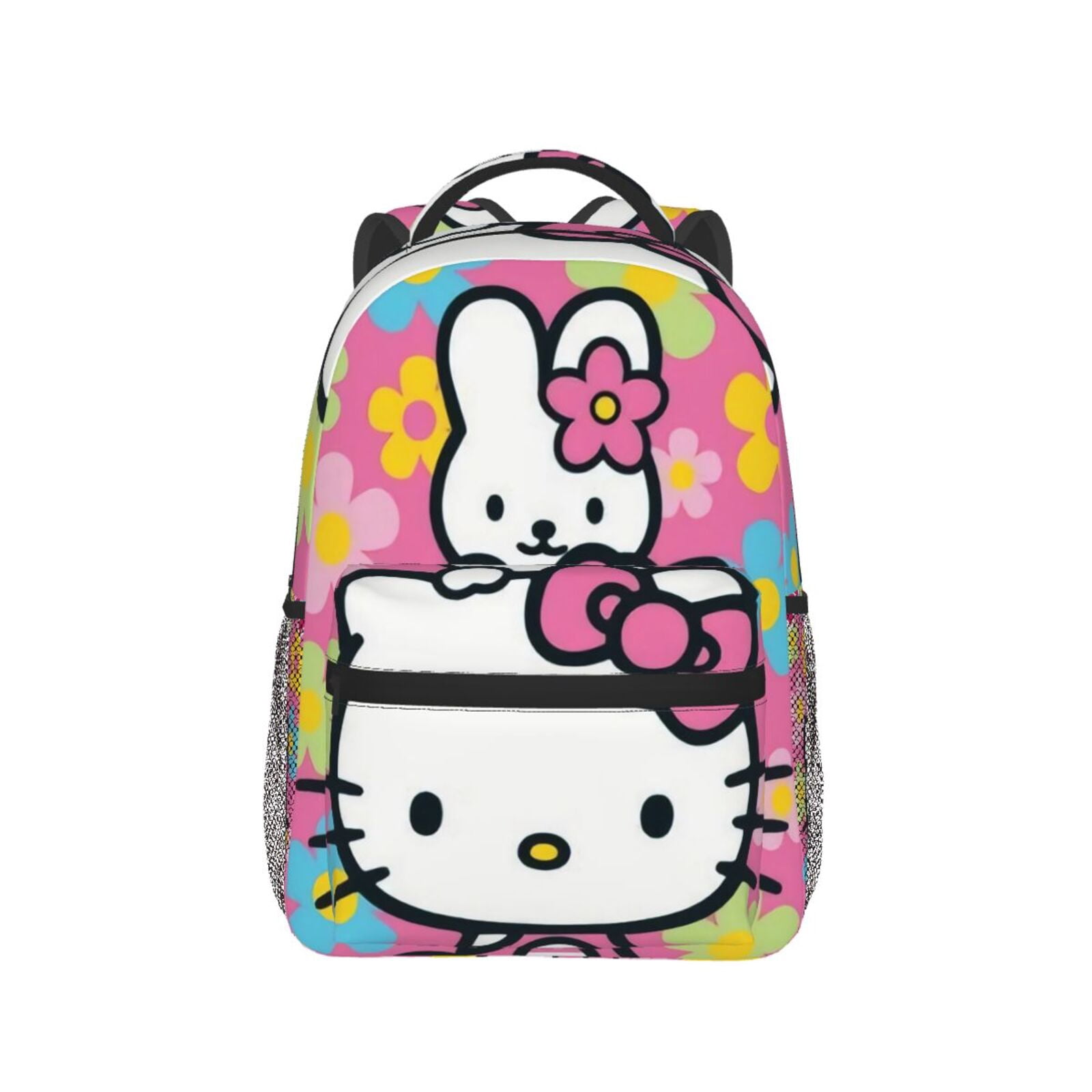 Hello Kitty Backpack,Fabric & PVC Backpack with Reinforced Strap for ...