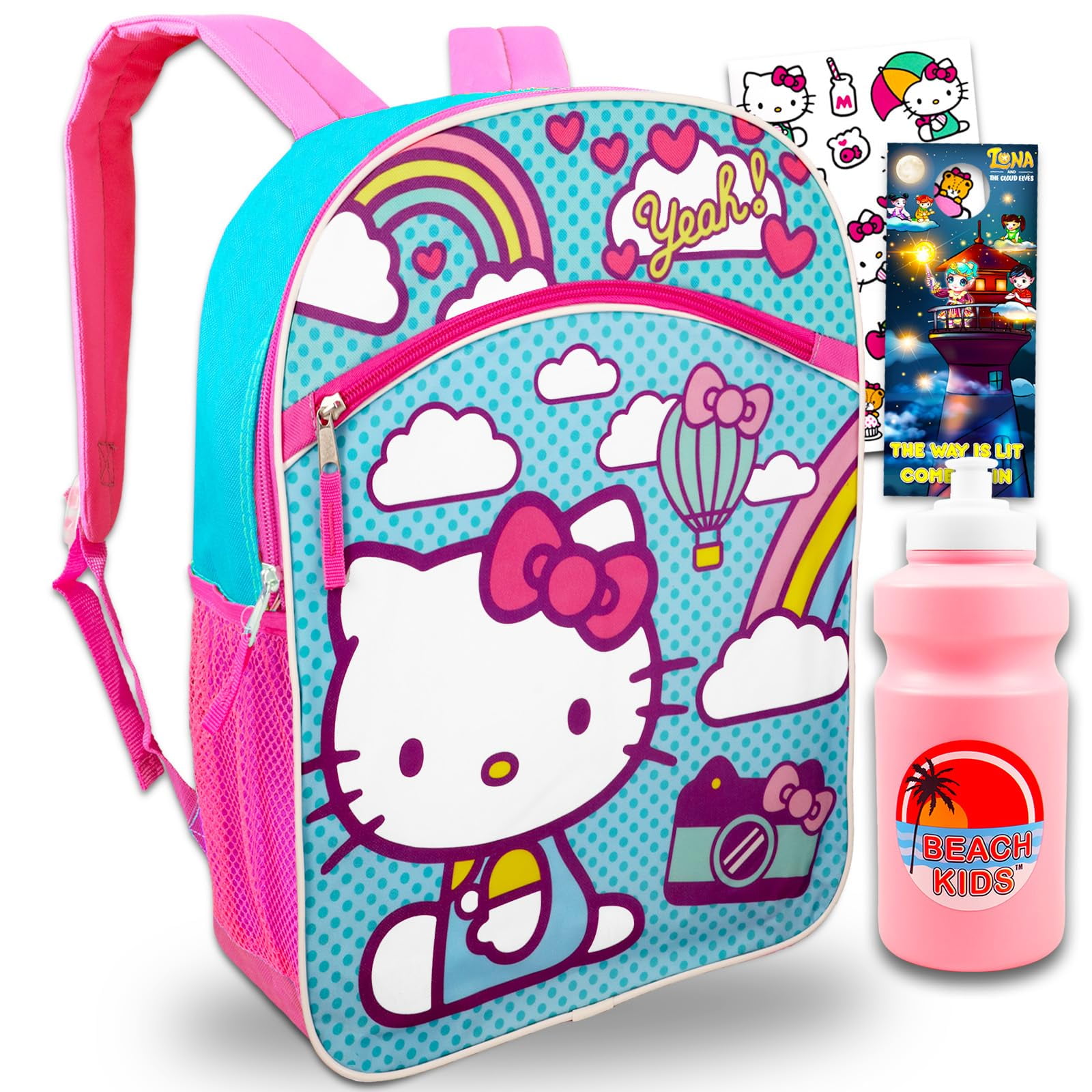 Hello Kitty Backpack for Girls - Bundle with 16” Hello Kitty School ...