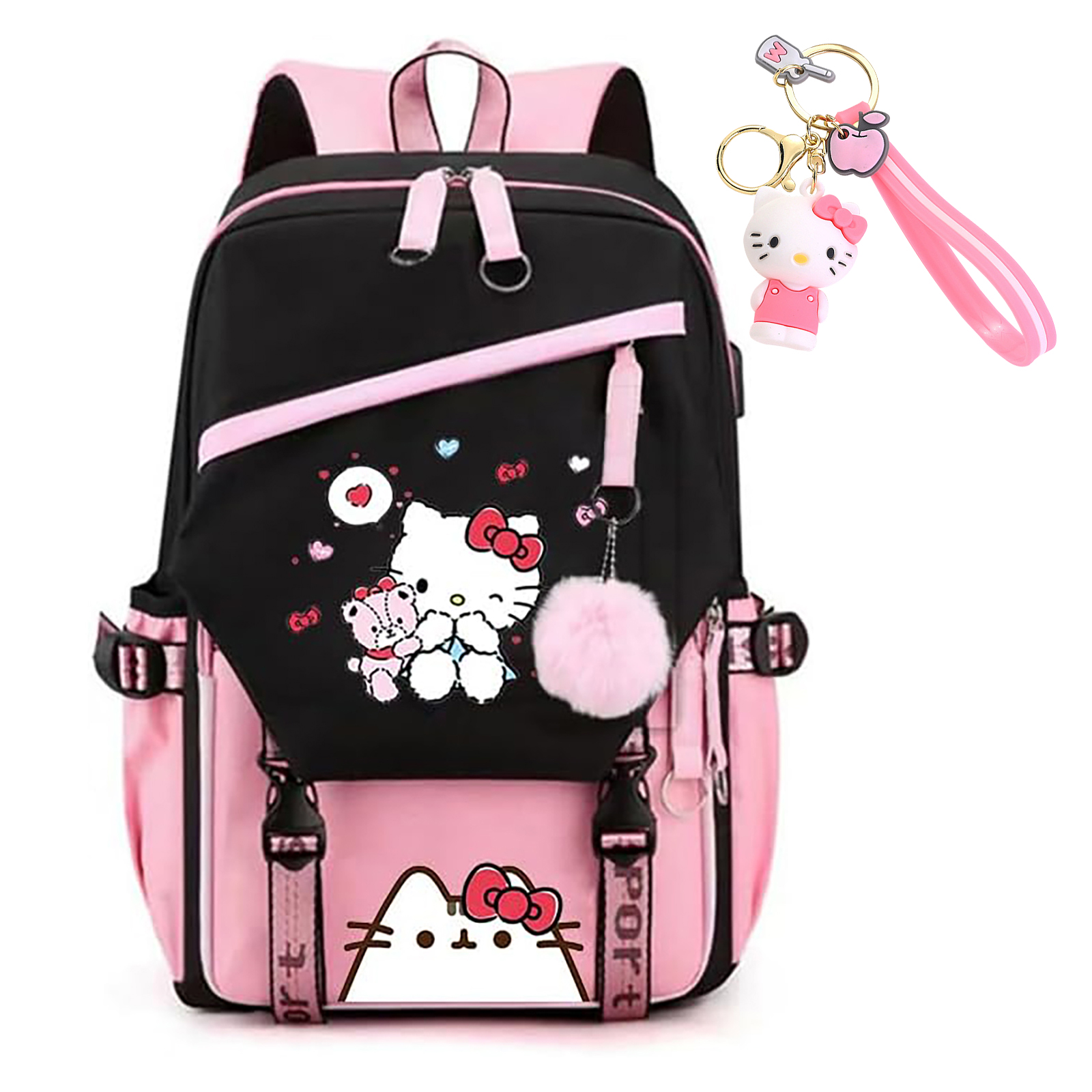 Aoger hello kitty Large Capacity Kawaii Backpack Women Backpack Bags ...