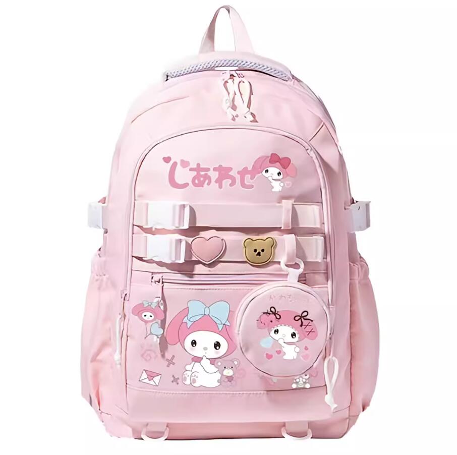 Hello Kitty Backpack Women Bagpack School Book Bags Sweet Soft Travel ...