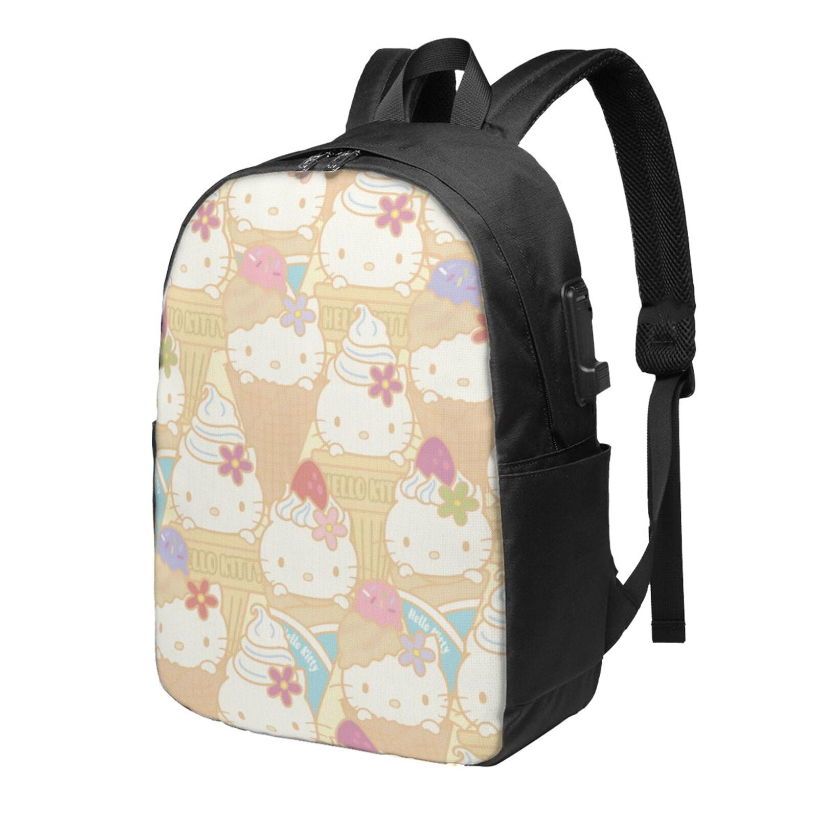 Hello Kitty Backpack with USB Charging Port Daypack Laptop Backpack ...