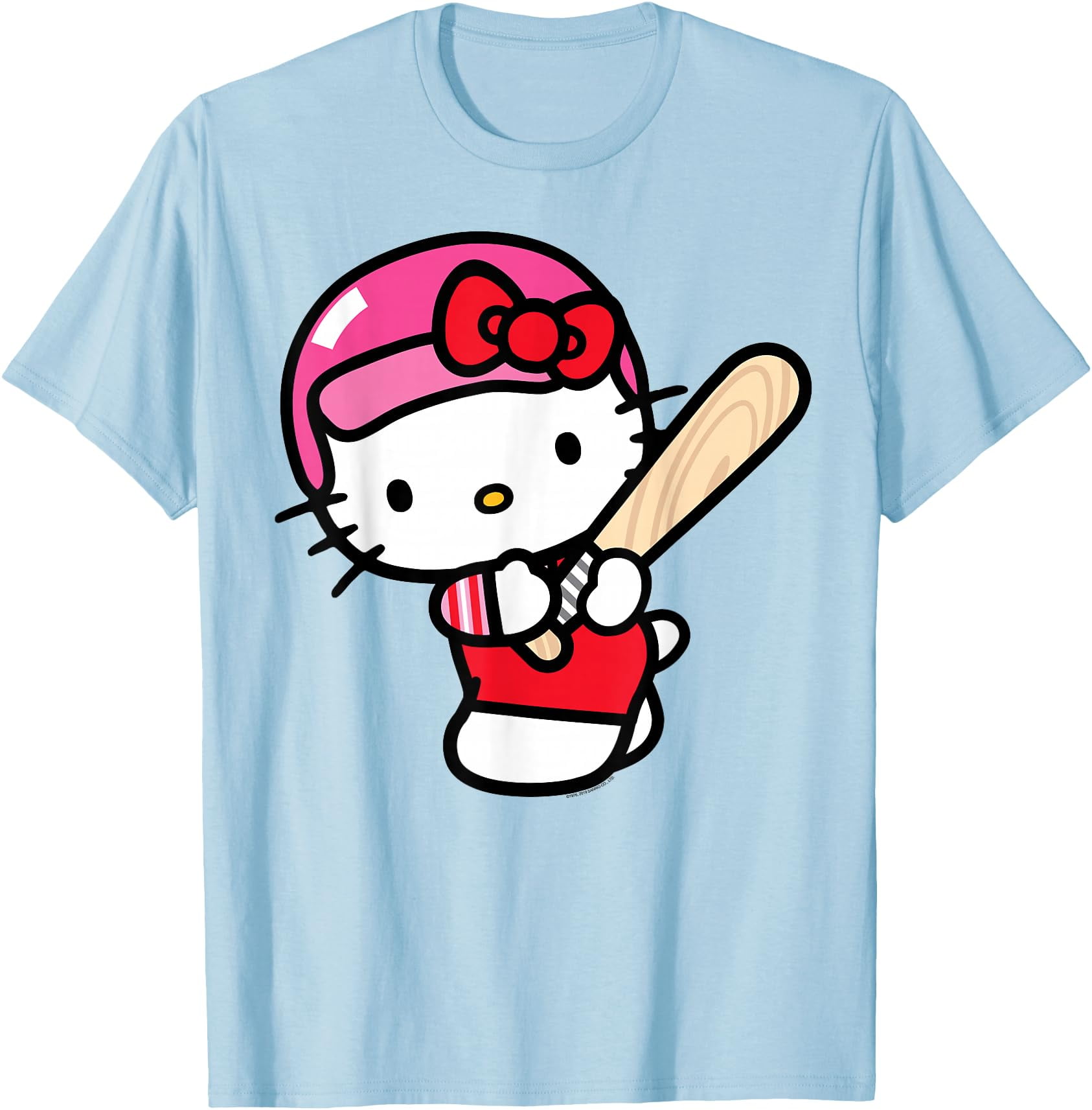 Hello Kitty Baseball Cute DTG Print Unisex T-Shirt,Light Blue Color ...