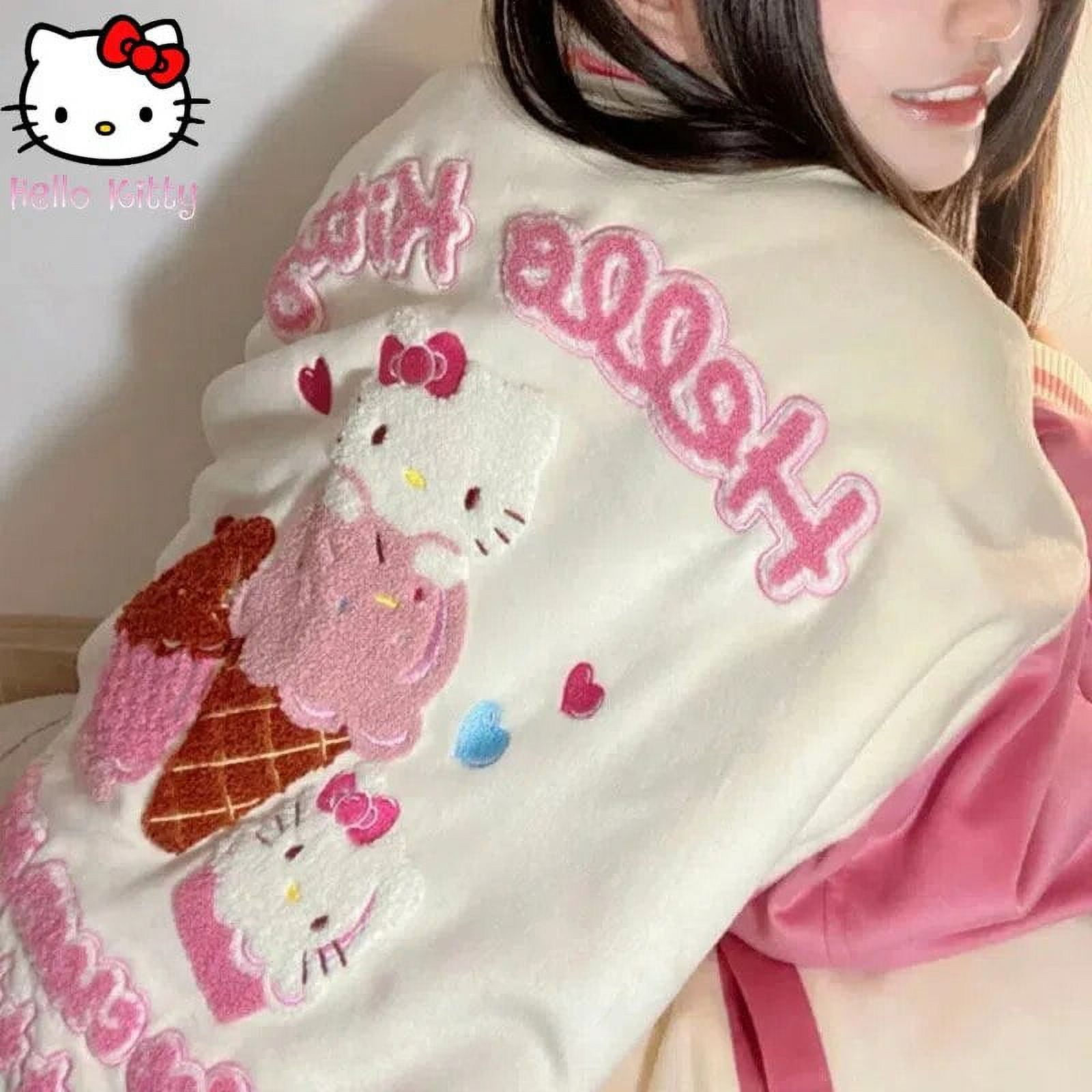 Hello Kitty Baseball Uniform Y2K Women Sanrio Kawaii Jacket Spring ...