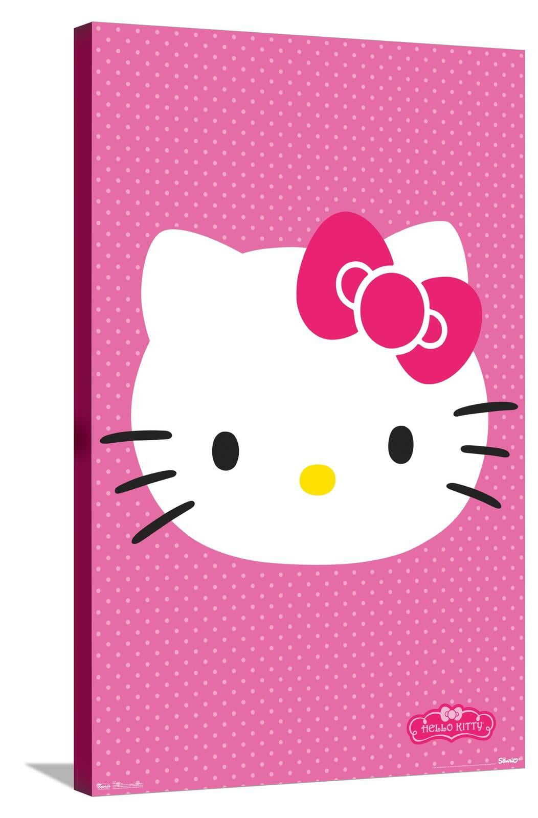 Hello Kitty: Basic - Face Canvas Wall Poster, 22.375" x 34" - Walmart.com