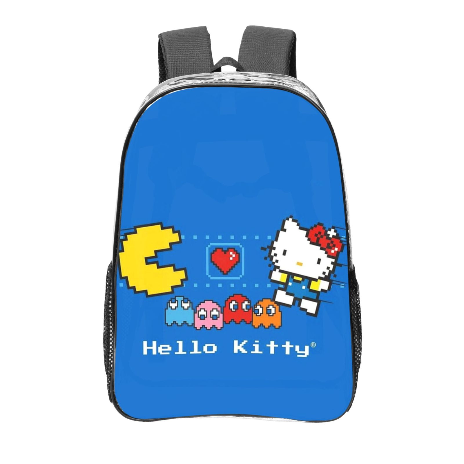 Hello-Kitty Basics Transparent Backpack School See Through Plastic Backpacks For School, Work ...