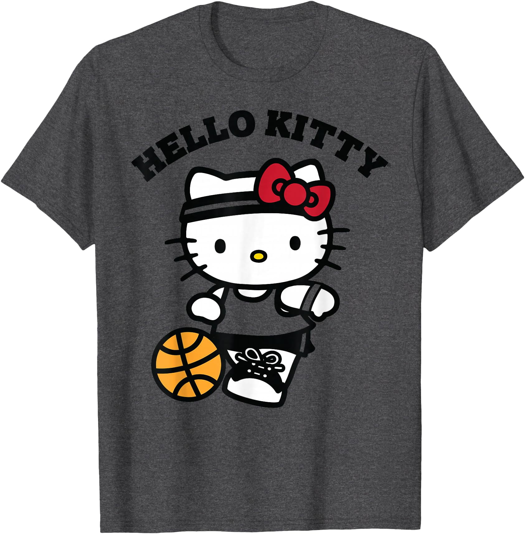 Hello Kitty Basketball Cute Parody DTG Print Unisex T-Shirt,Dark ...