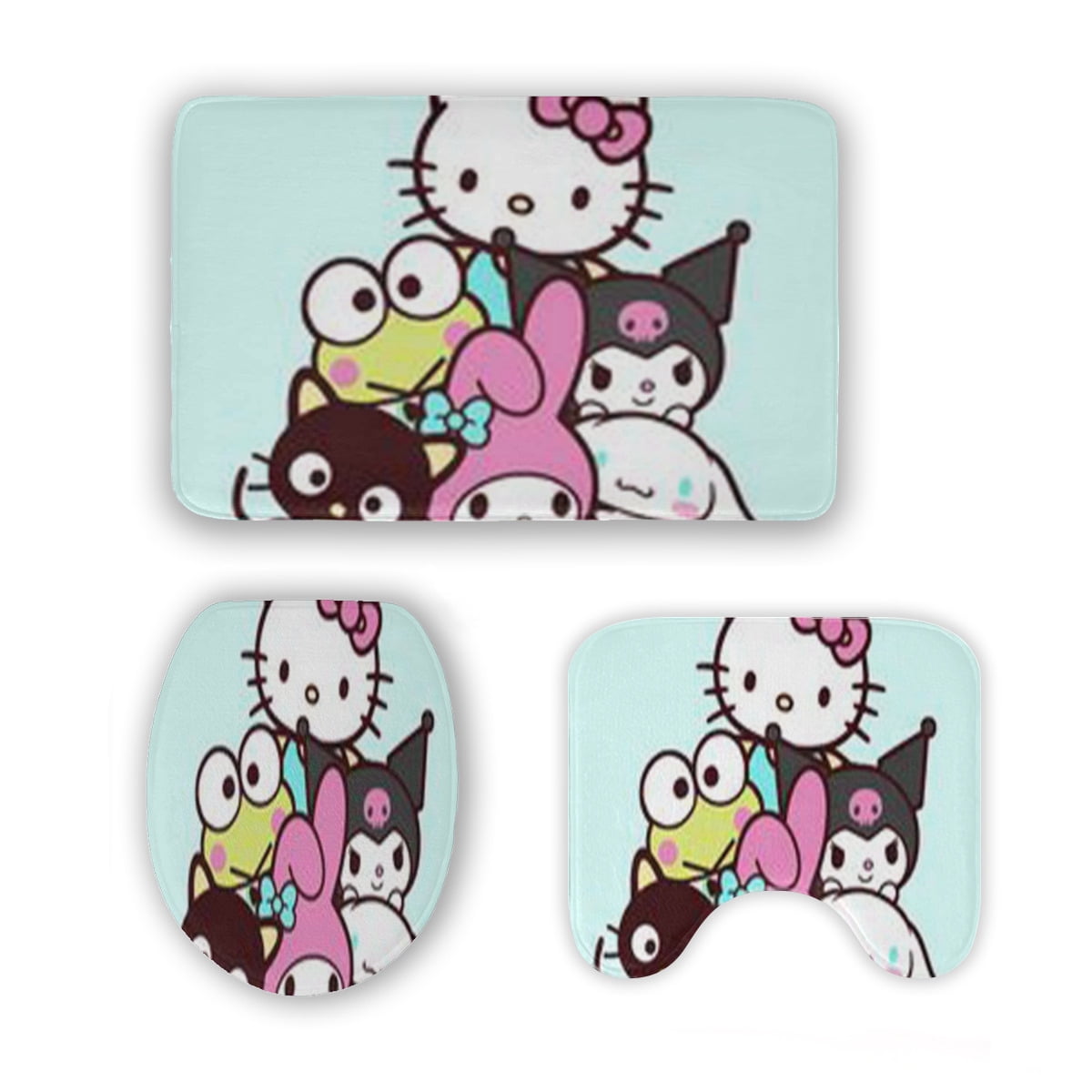 Hello Kitty Bath Mat Set 3 Pieces,Japanese SPA Garden Soft Non Slip ...