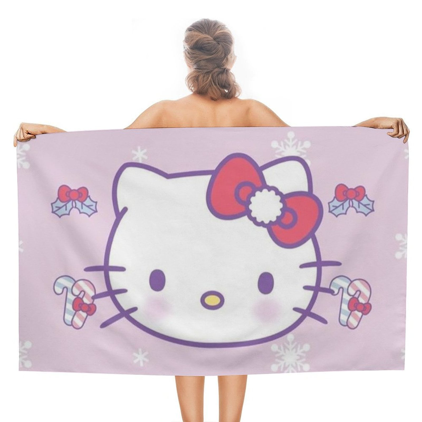 Hello Kitty Bath Throw Towel Quick Dry Towel for Swimmers Sand Proof ...