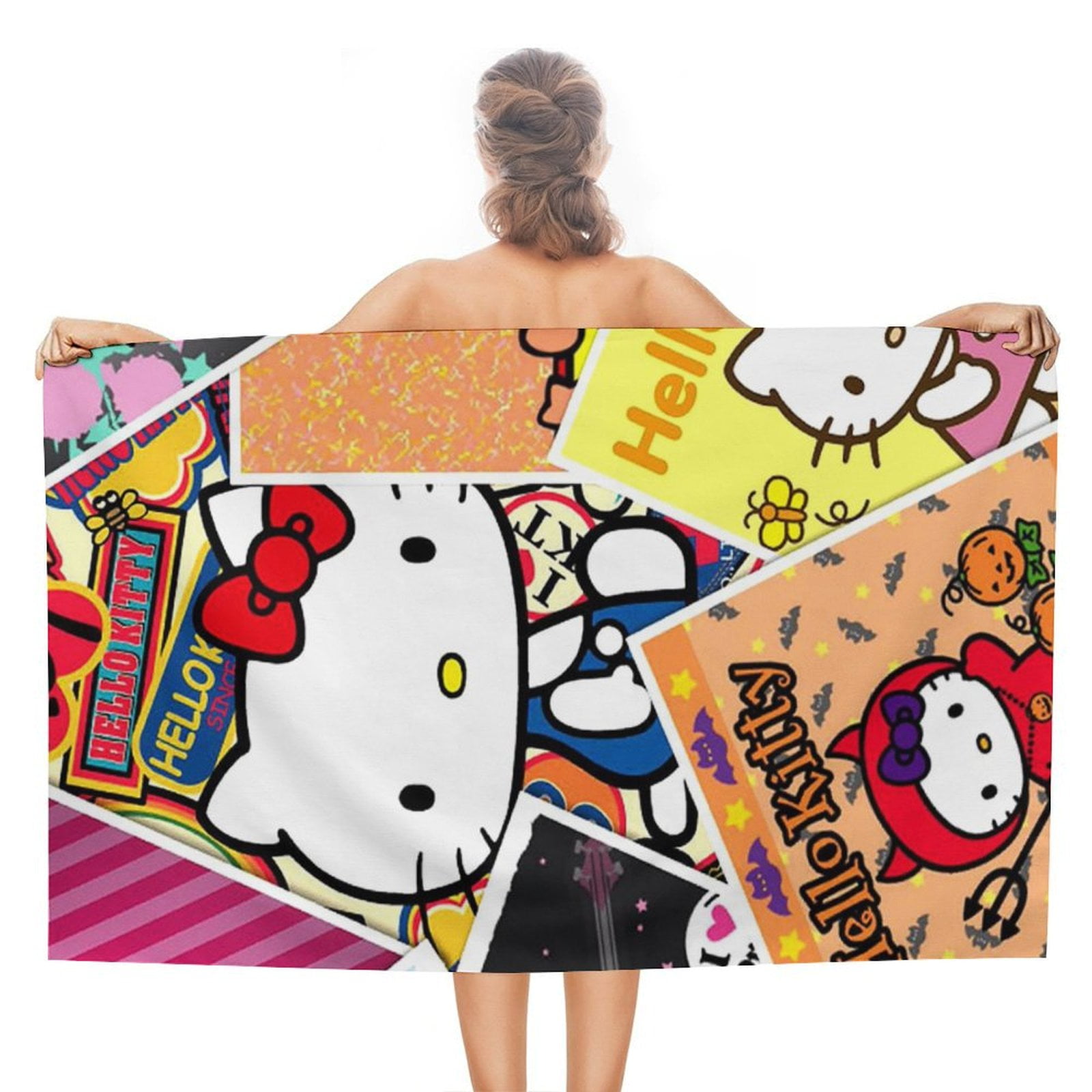 Hello Kitty Beach Towel 51" x 31" Quick Dry Soft Beach Towels Beach ...