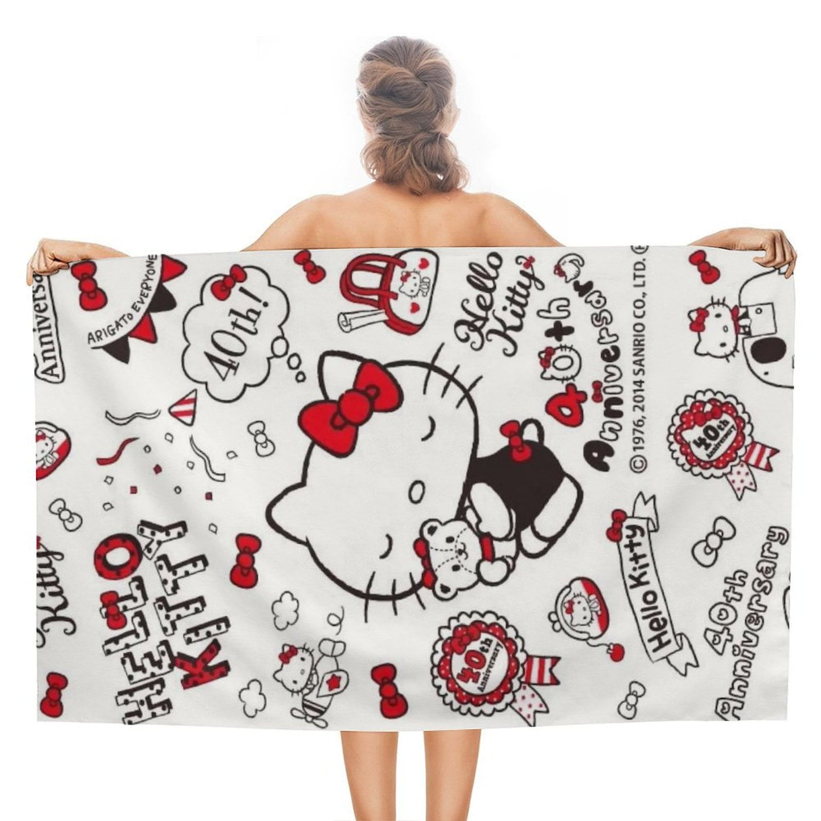 Hello Kitty Beach Towel Set -32*52 Hello Kitty Pool Towel - Walmart.com
