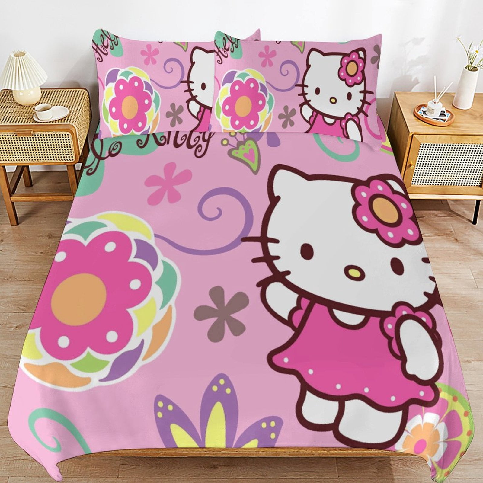Hello Kitty Bed Duvet Cover Microfiber Bedding Sets 3D Printed ...