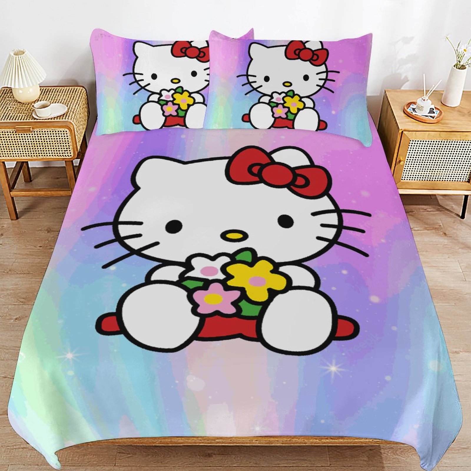 Hello Kitty Bed Duvet Cover Microfiber Bedding Sets 3D Printed ...