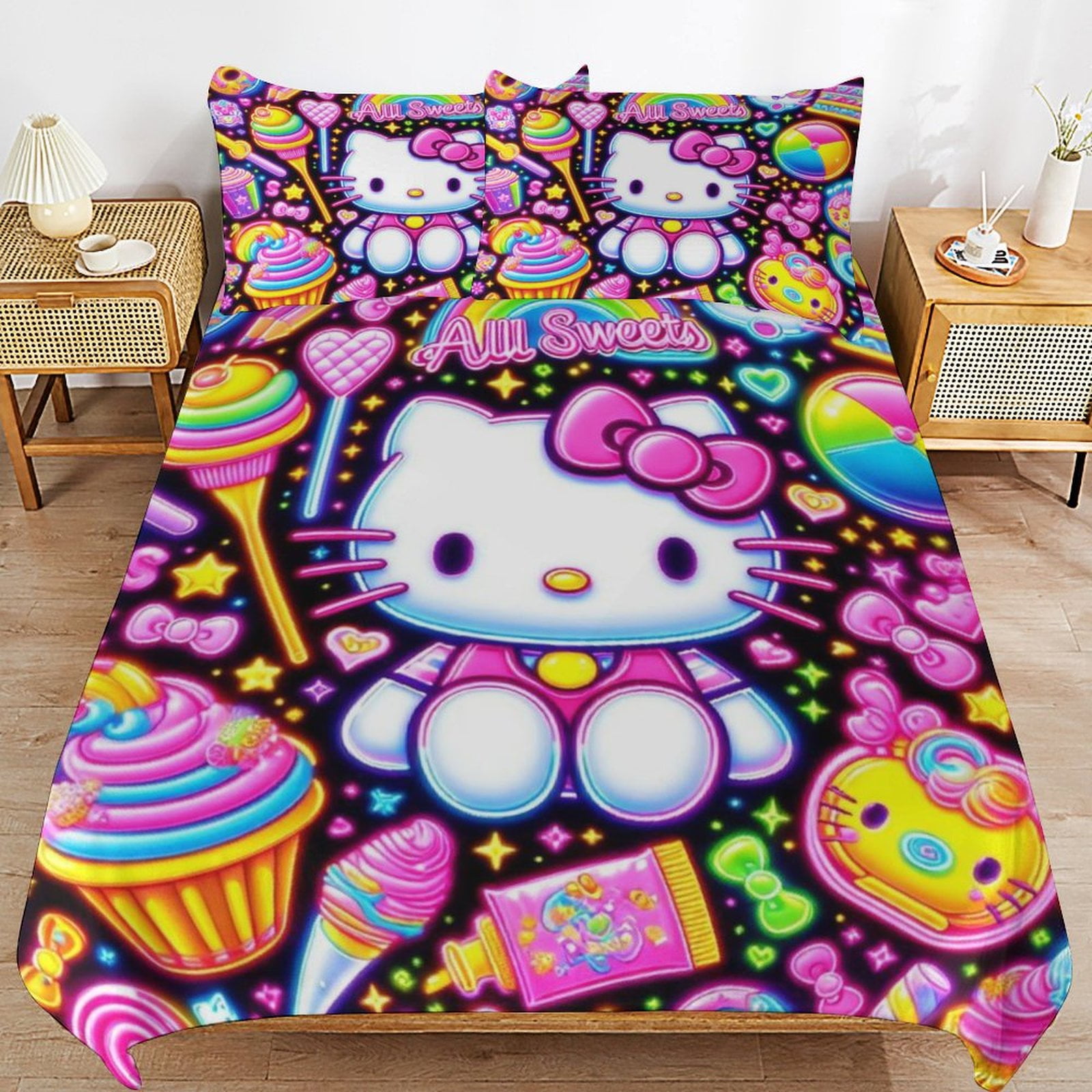 Hello Kitty Bed Duvet Cover Microfiber Bedding Sets 3D Printed ...