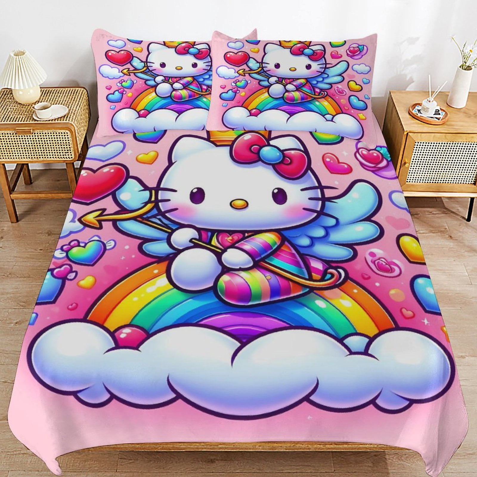 Hello Kitty Bed Duvet Cover Microfiber Bedding Sets 3D Printed ...
