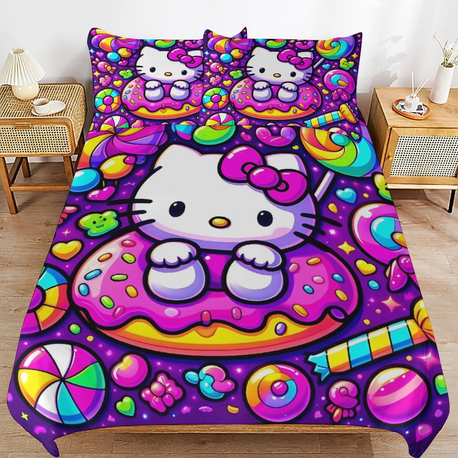Hello Kitty Bed Duvet Cover Microfiber Bedding Sets 3D Printed ...