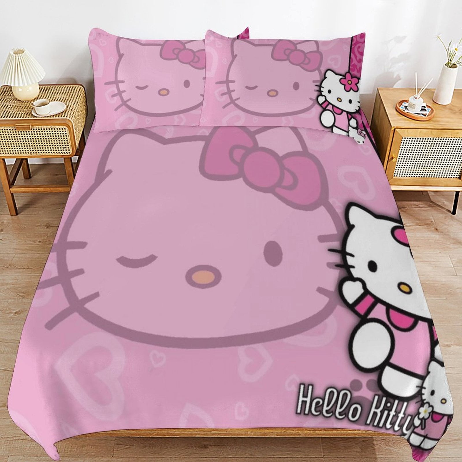 Hello Kitty Bed Duvet Cover Microfiber Bedding Sets 3D Printed ...