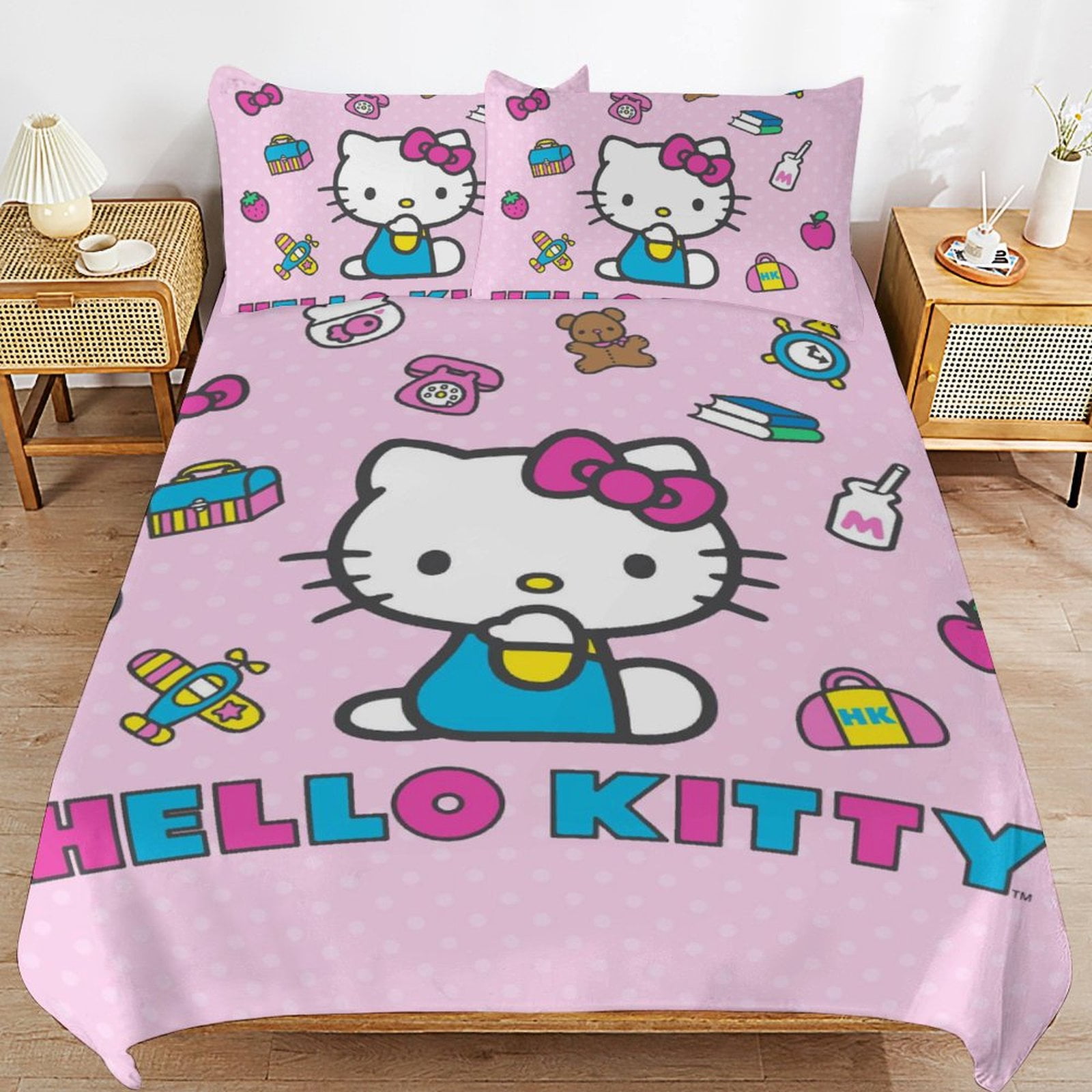Hello Kitty Bed Duvet Cover Microfiber Bedding Sets 3D Printed ...