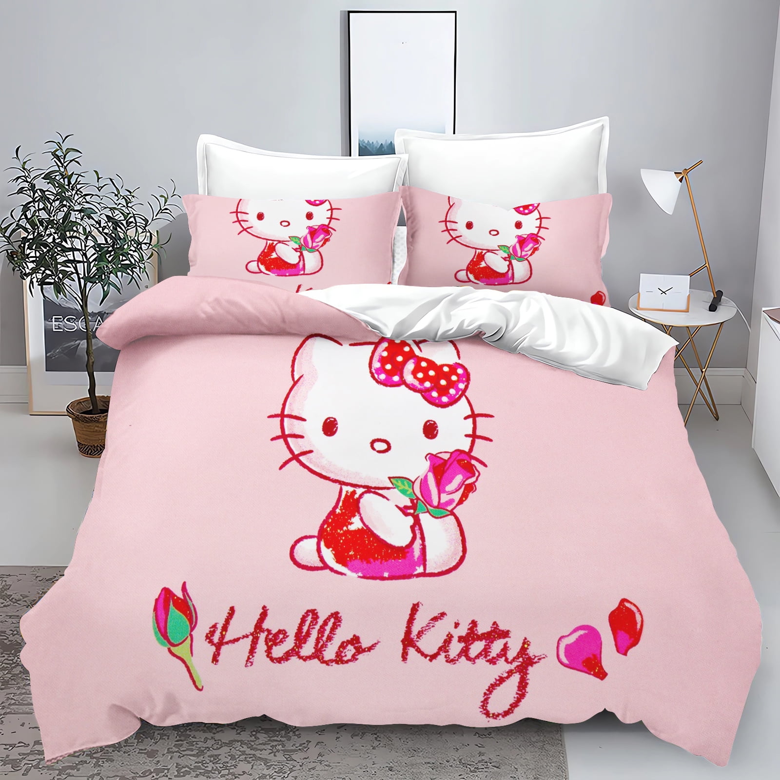 Hello Kitty Bedding Set Home Quilt Cover Without Filling No Printed ...