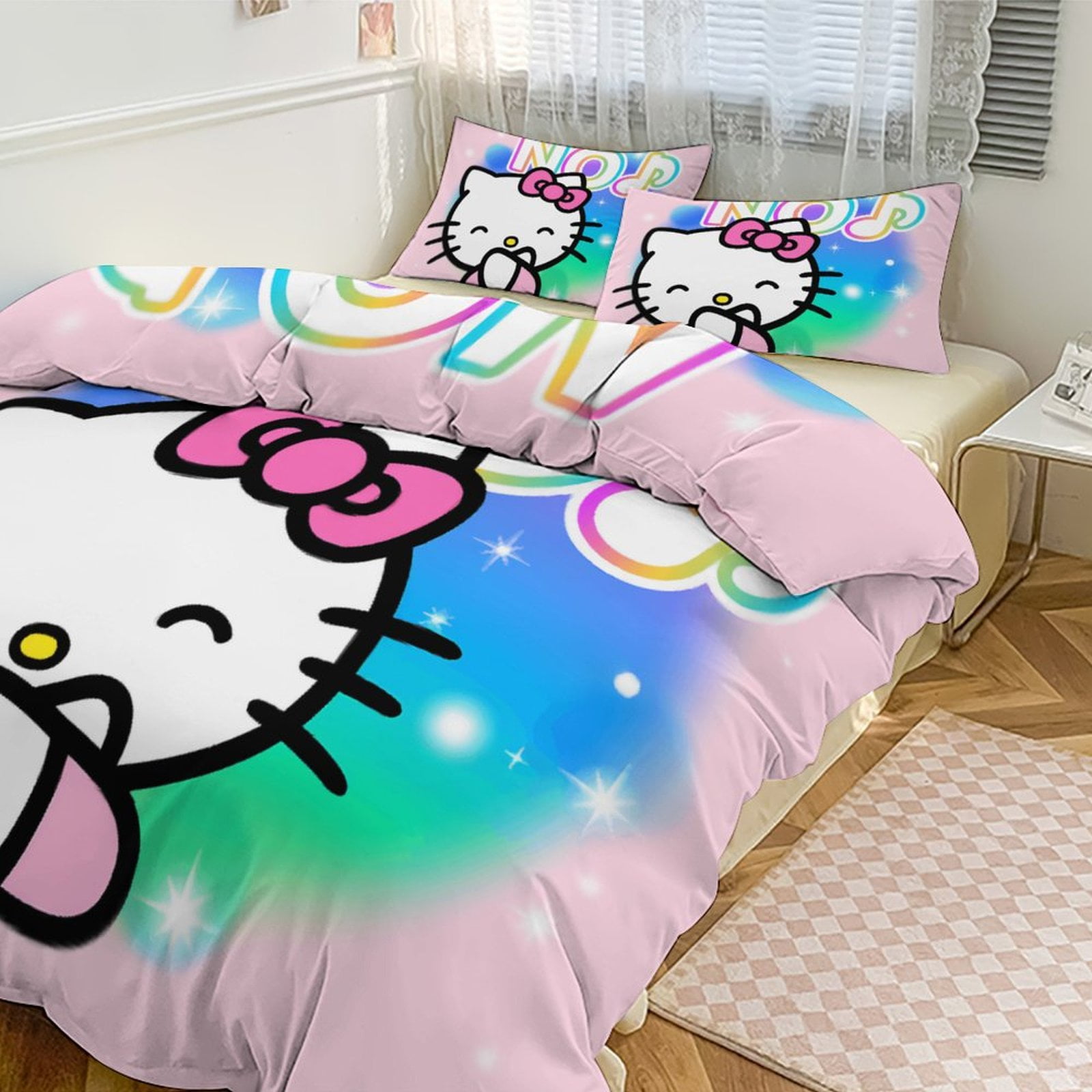 Hello Kitty Bedding Set for Kids Hello Kitty Merch for Women Girls Full ...