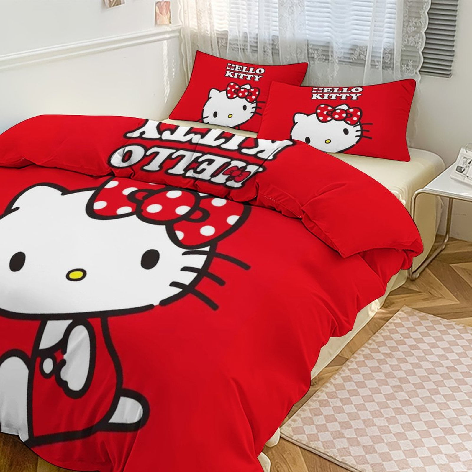 Hello Kitty Bedding Set for Kids Hello Kitty Merch for Women Girls Full ...