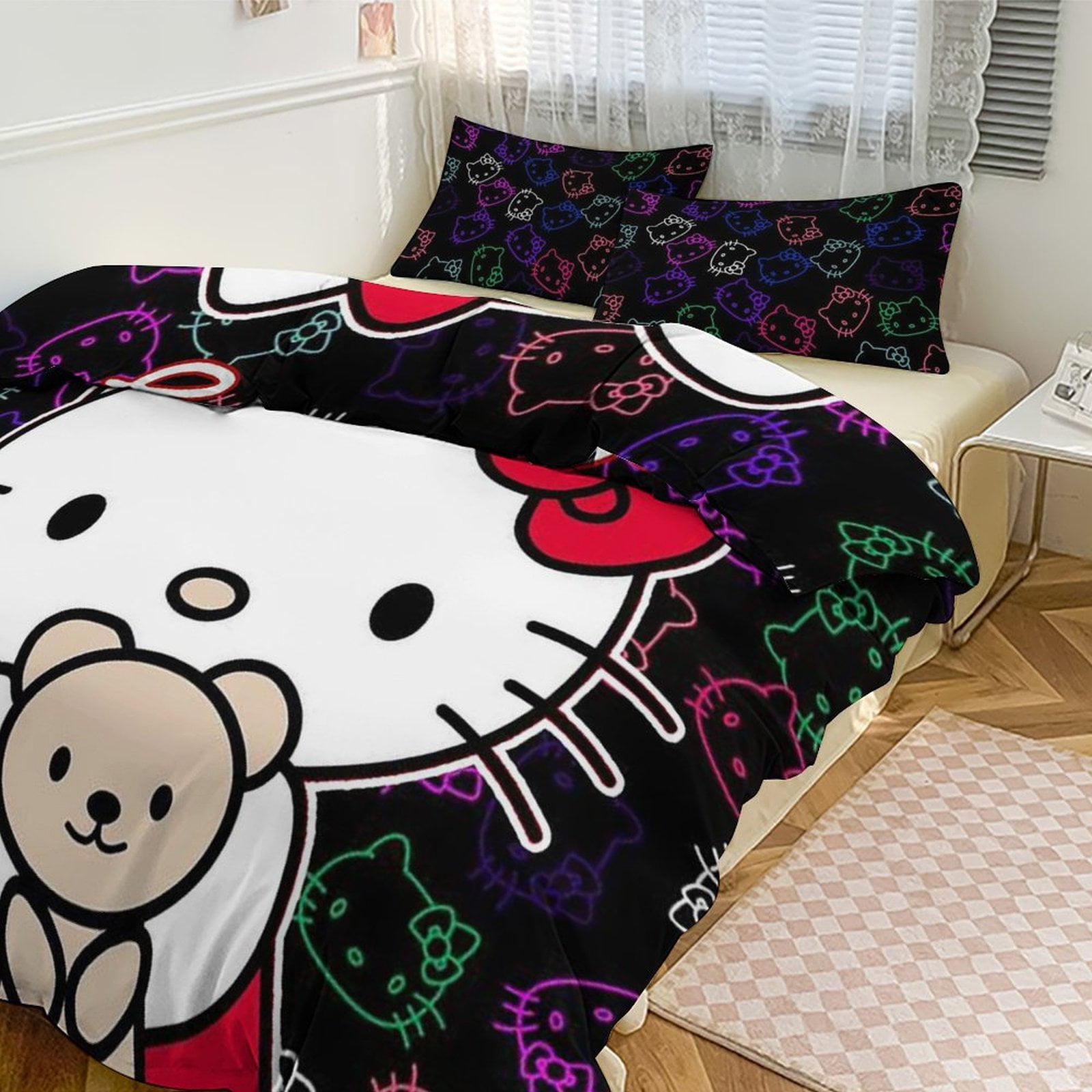 Hello Kitty Bedding Set for Kids Hello Kitty Merch for Women Girls Full ...