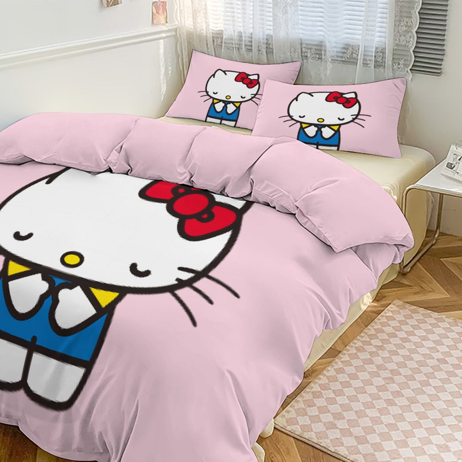 Hello Kitty Bedding Set for Kids Hello Kitty Merch for Women Girls Full ...