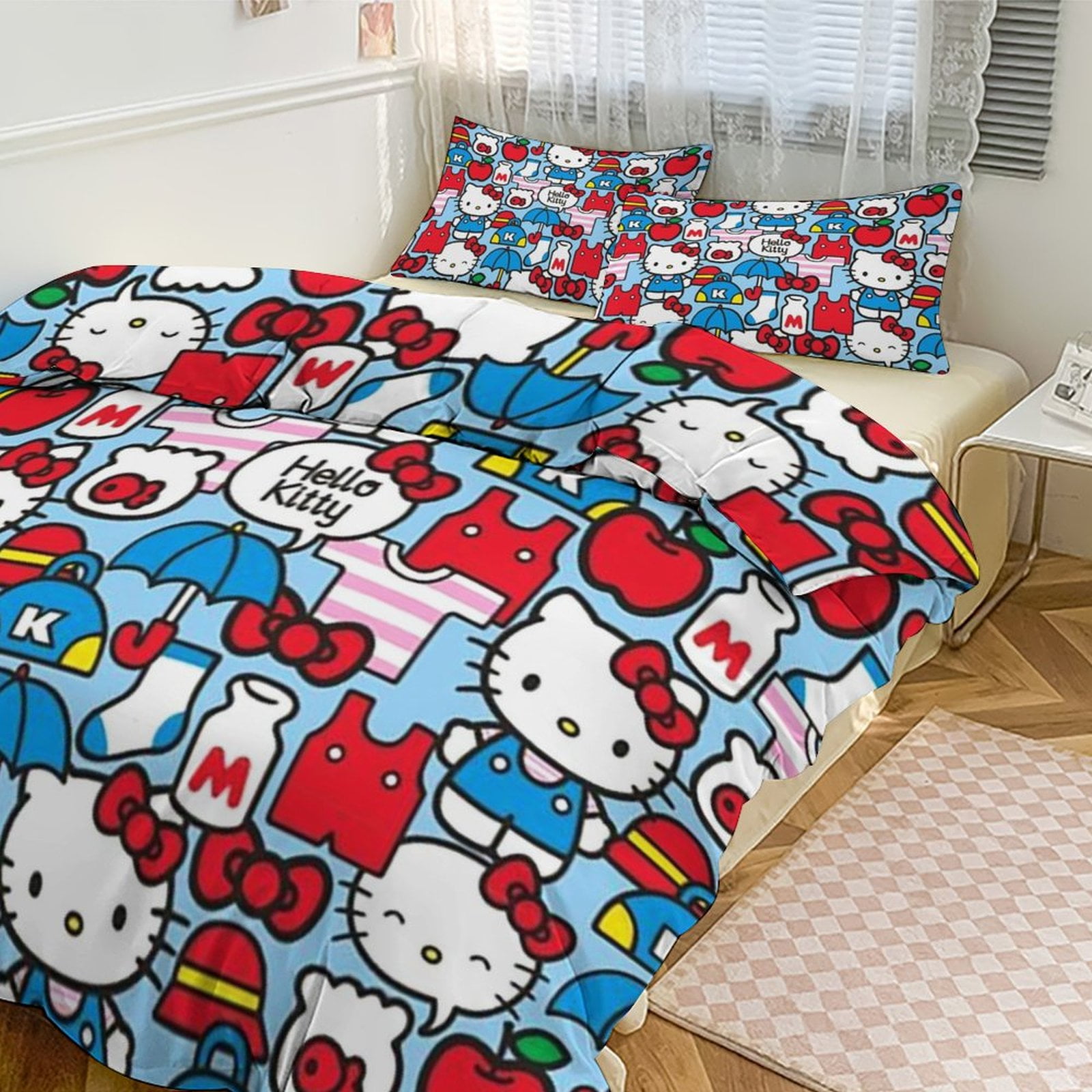 Hello Kitty Bedding Set for Kids Hello Kitty Merch for Women Girls Full ...