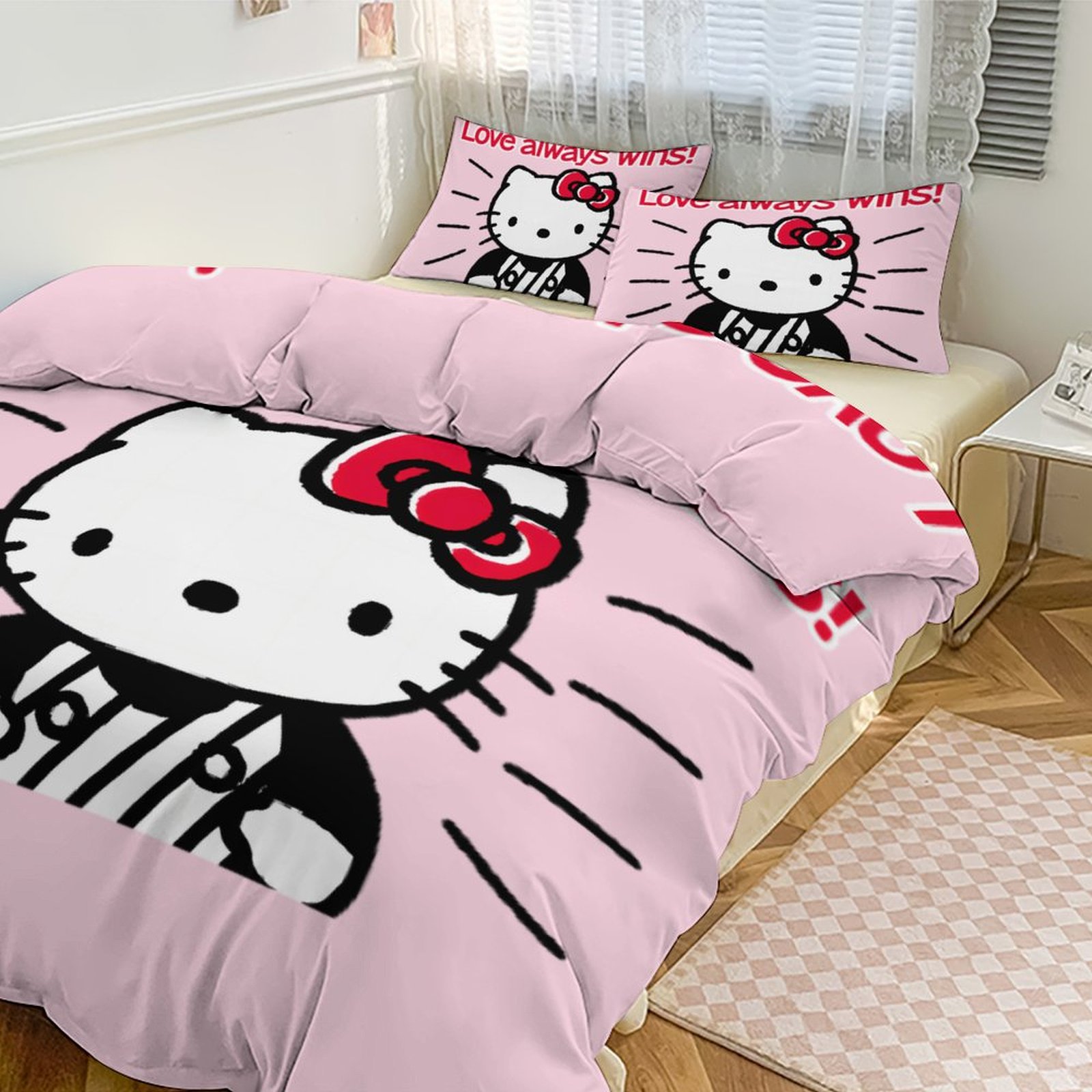 Hello Kitty Bedding Set for Kids Hello Kitty Merch for Women Girls King ...