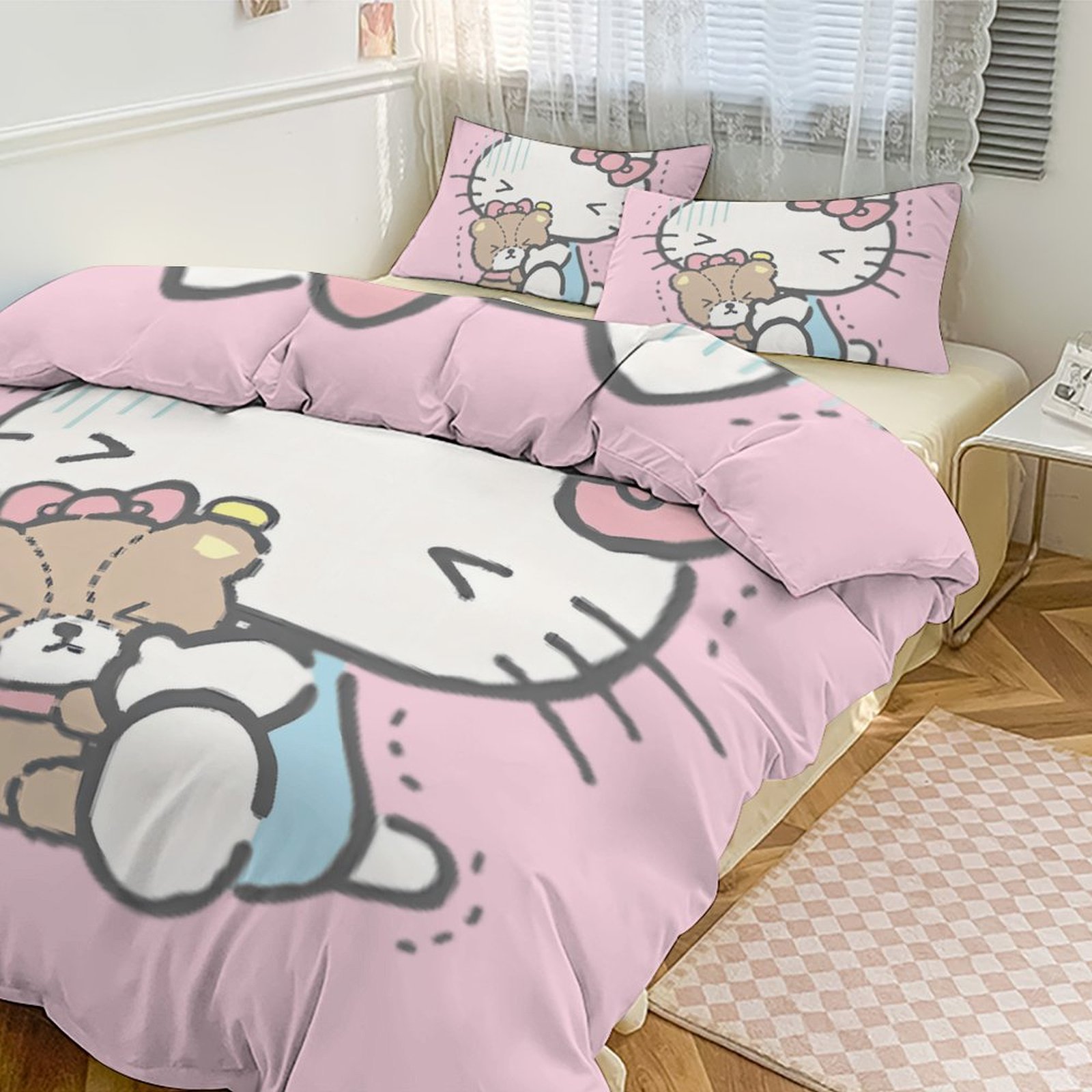 Hello Kitty Bedding Set for Kids Hello Kitty Merch for Women Girls King ...