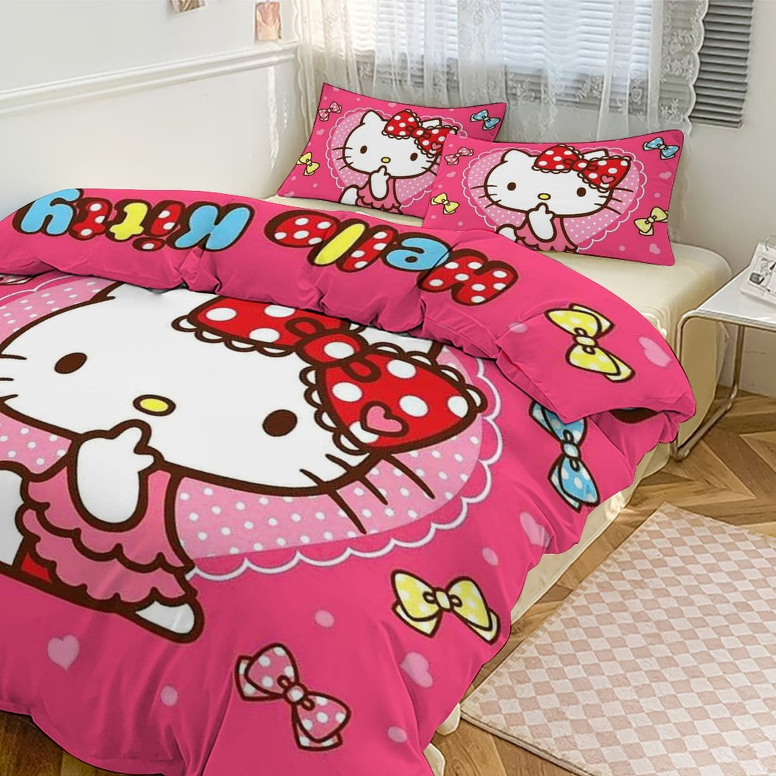 Hello Kitty Bedding Set for Kids Hello Kitty Merch for Women Girls King ...