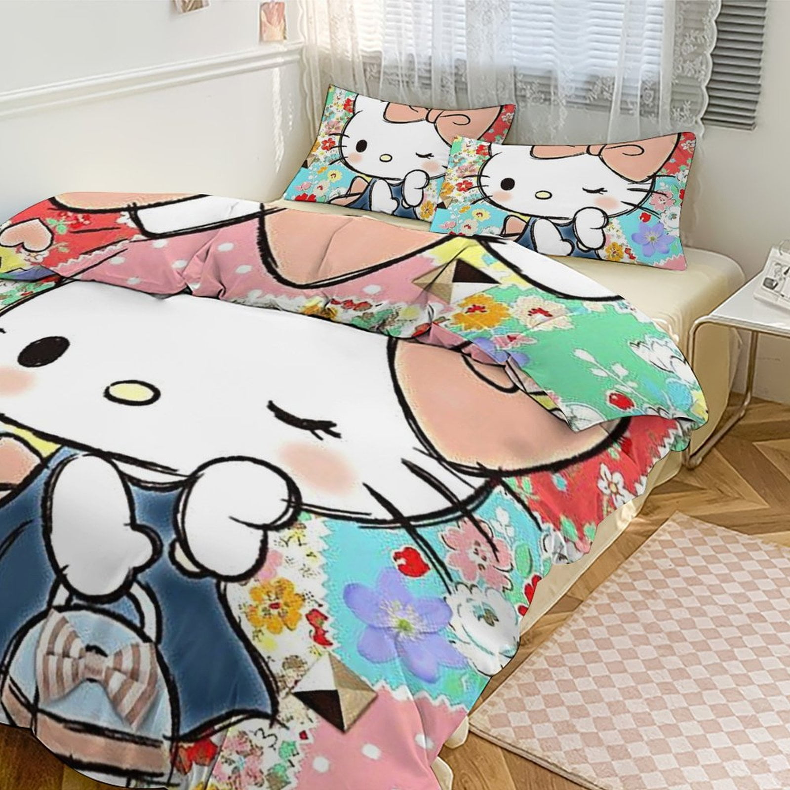 Hello Kitty Bedding Set for Kids Hello Kitty Merch for Women Girls King ...