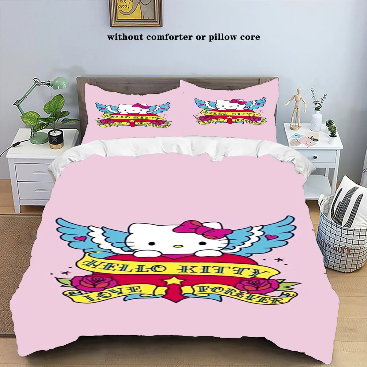 Hello Kitty Bedding Sets Soft Sanrio Comforter Cover Bed Cover Duvet ...