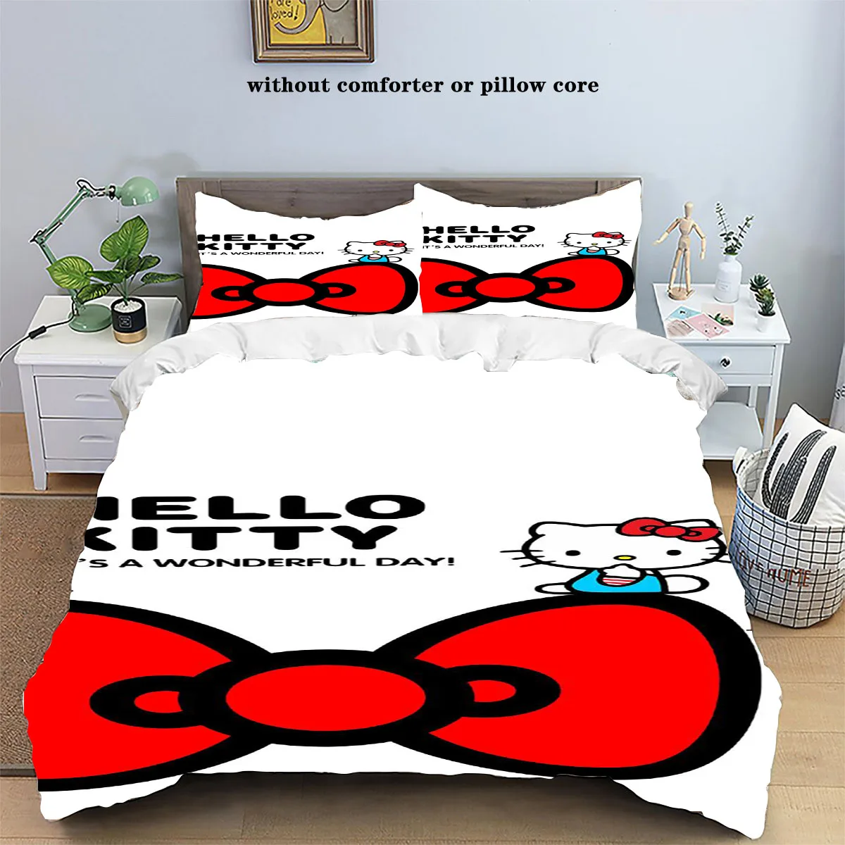 Hello Kitty Bedding Sets Soft Sanrio Comforter Cover Bed Cover Duvet ...